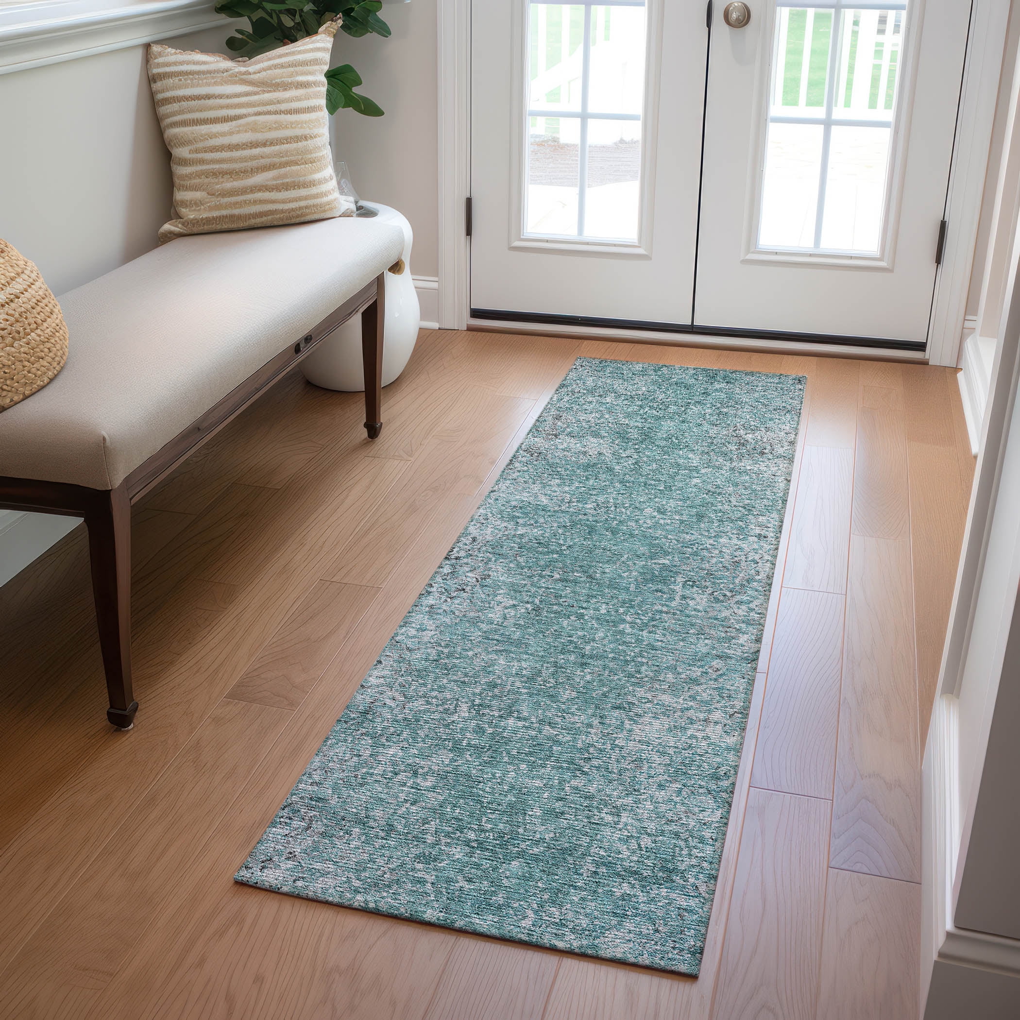 Addison Rugs Chantille Indoor/Outdoor Transitional Vintage Teal ...