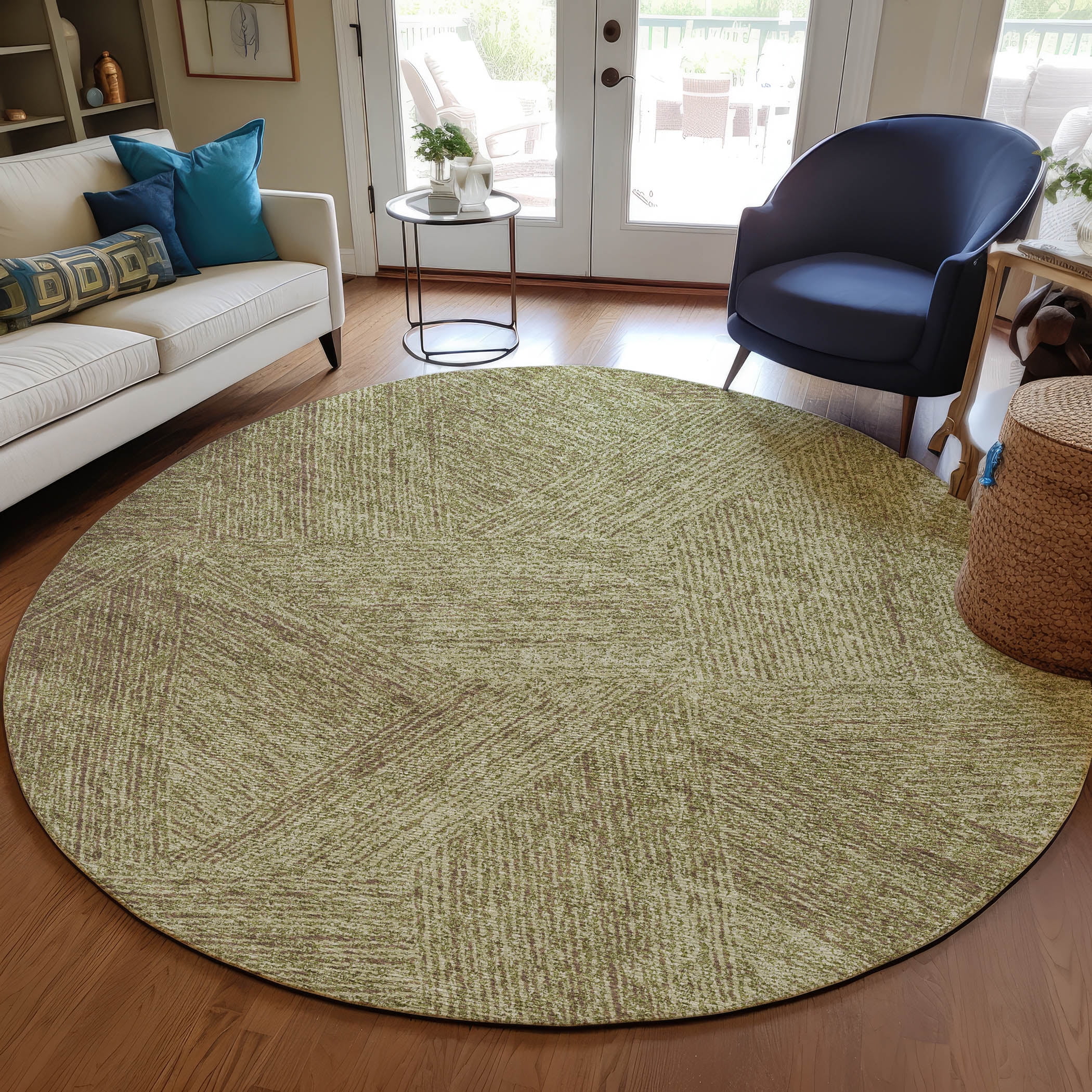 Addison Rugs Chantille Indoor/Outdoor Transitional Lines Green Washable ...