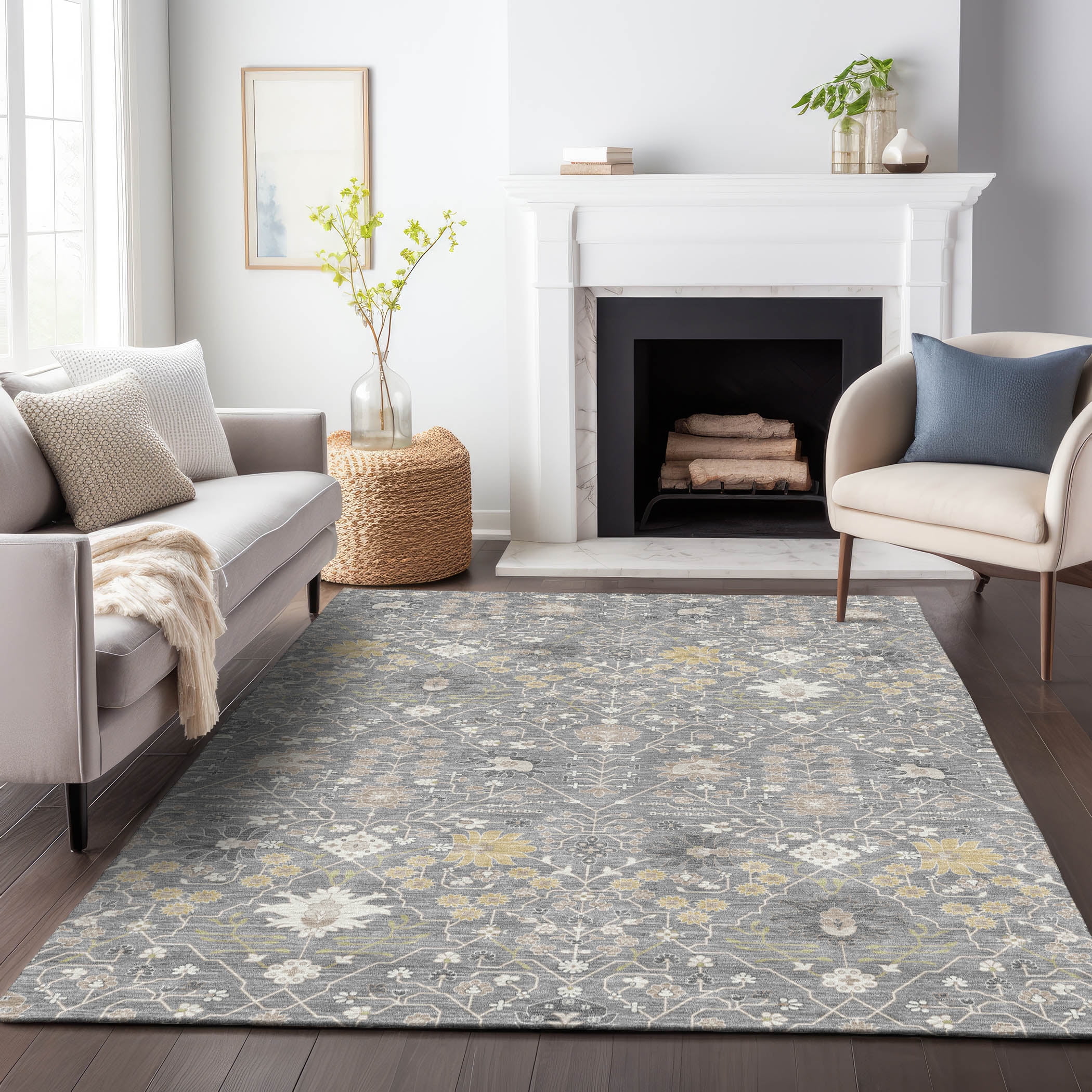 Addison Rugs Chantille Indoor/Outdoor Modern Abstract Gray Washable ...