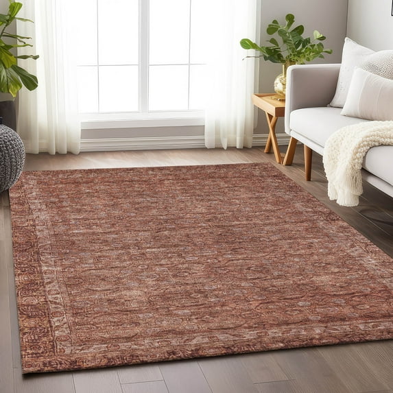 Addison Rugs Chantille Indoor/Outdoor Traditional Border Terracotta ...