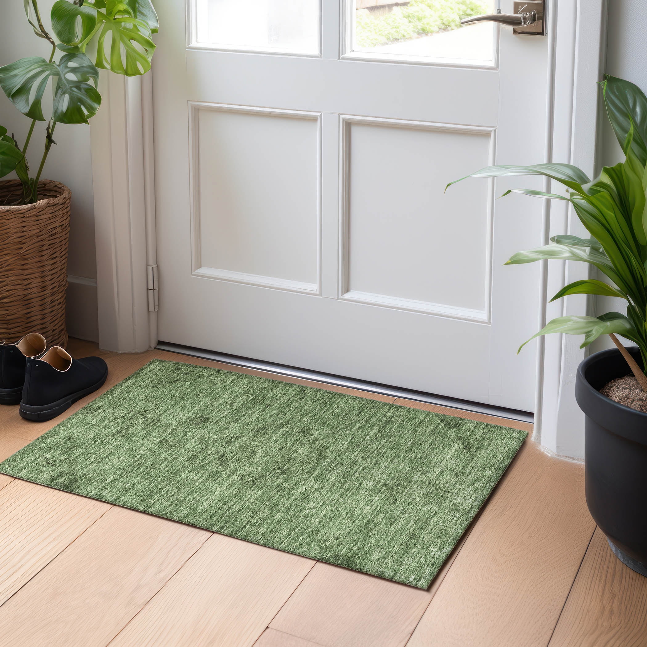 Addison Rugs Chantille Indoor/Outdoor Traditional Global Fern Washable ...
