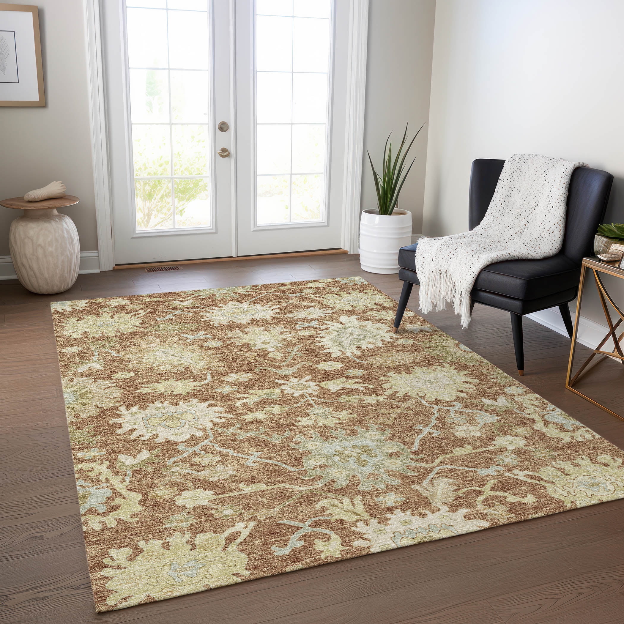 Addison Rugs Chantille Indoor/Outdoor Traditional Global Paprika ...