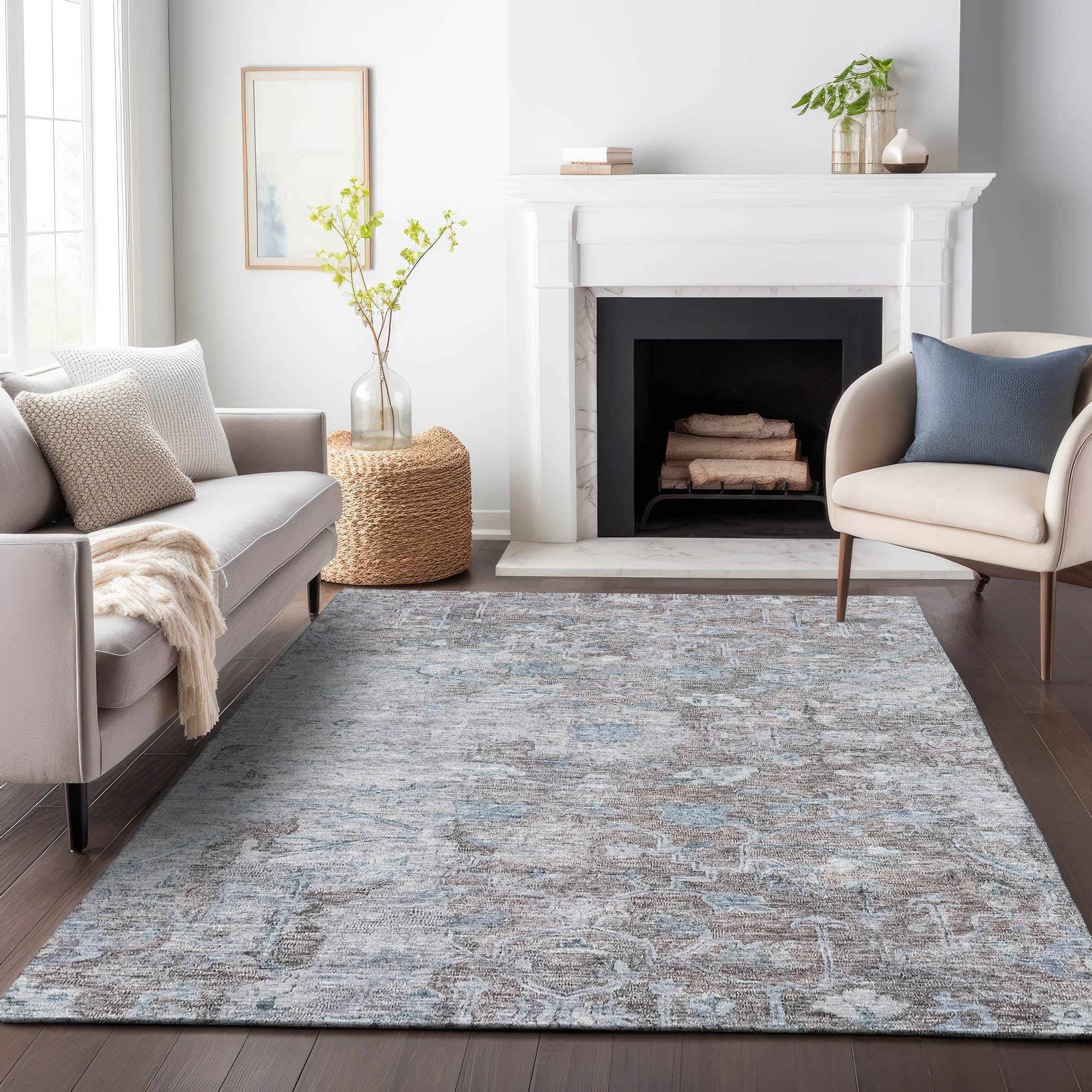 Addison Rugs Chantille Indoor/Outdoor Traditional Oriental Mocha ...