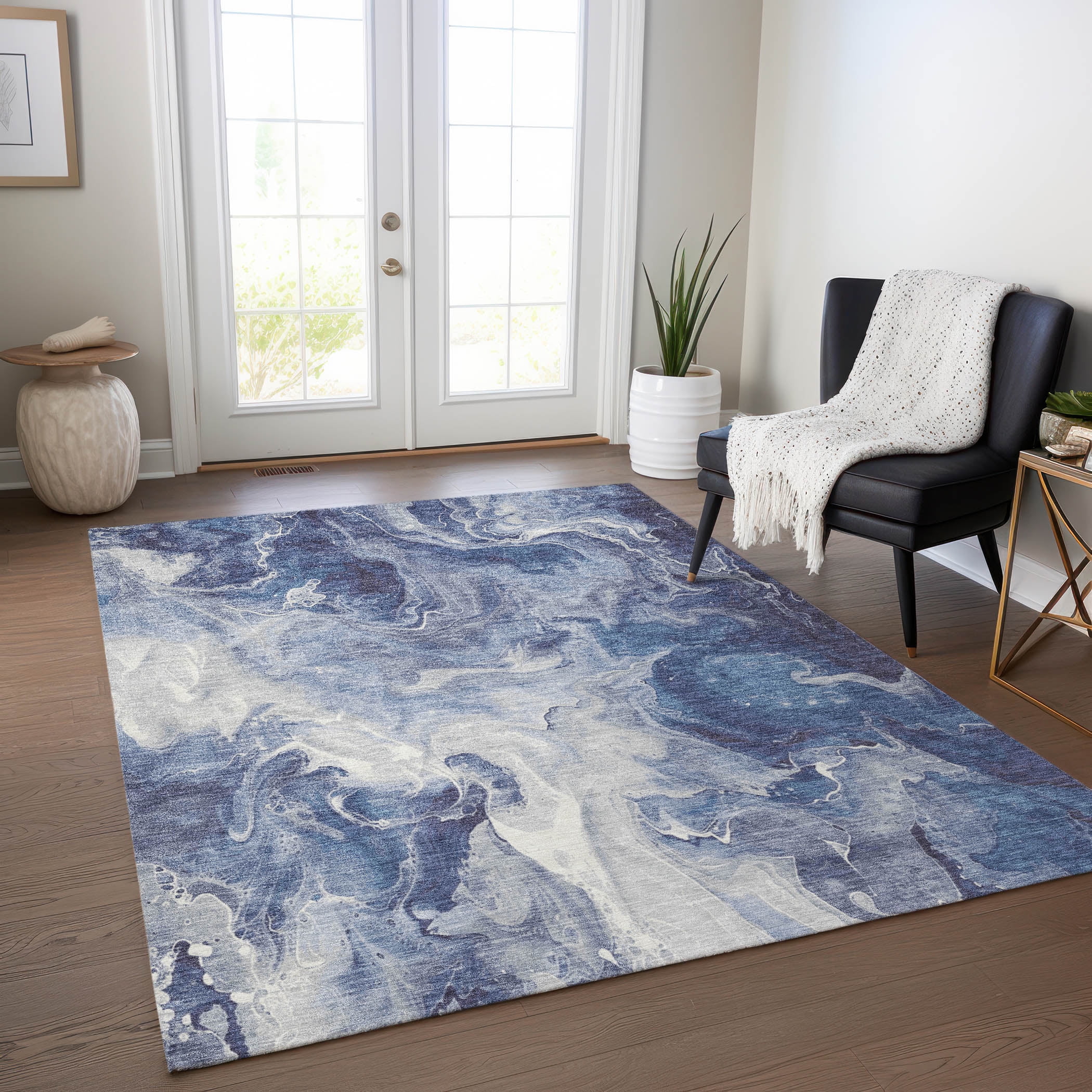 Addison Rugs Chantille Indoor/Outdoor Transitional Abstract Blue ...