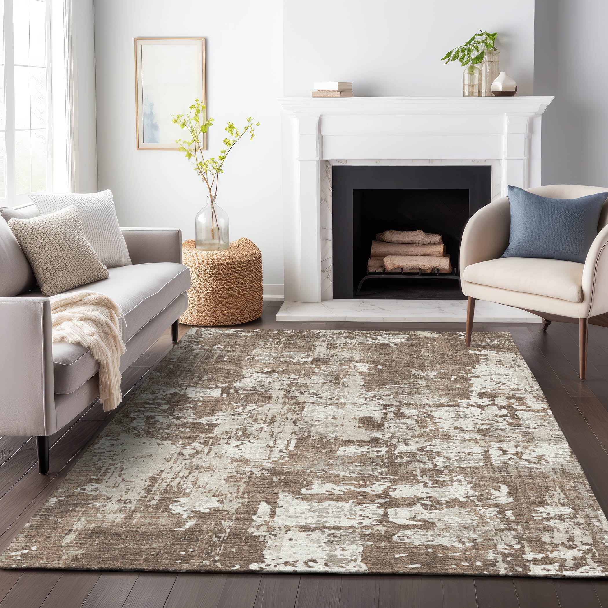 Addison Rugs Chantille Indoor/Outdoor Transitional Abstract Brown ...