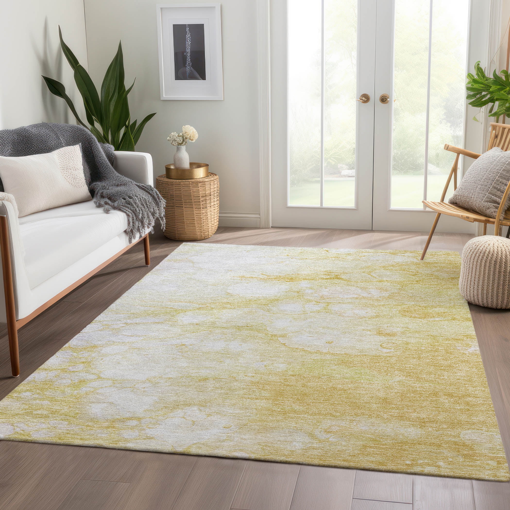 Addison Rugs Chantille Indoor/Outdoor Transitional Abstract Gold ...