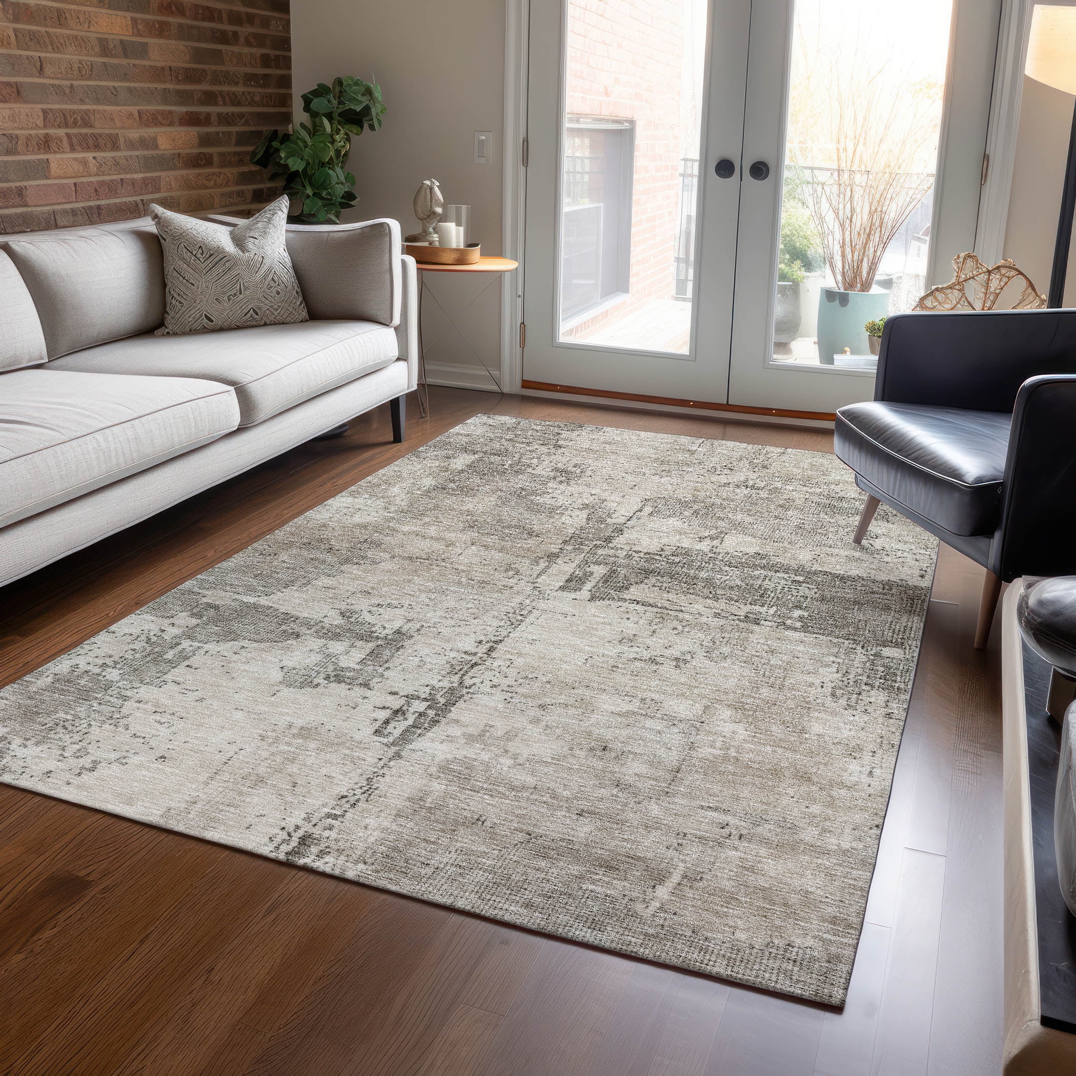 Addison Rugs Chantille Indoor/Outdoor Transitional Abstract Linen ...