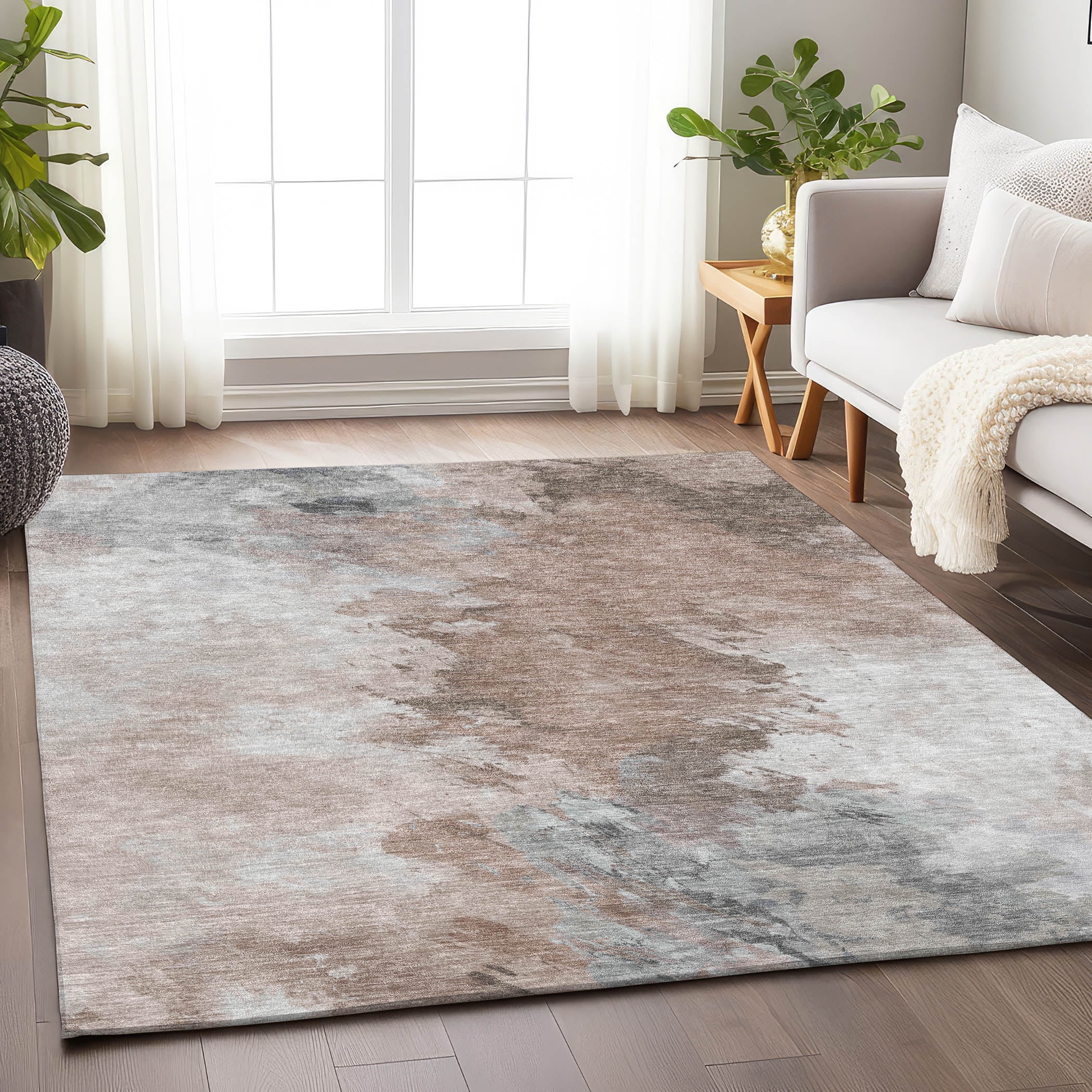 Addison Rugs Chantille Indoor/Outdoor Transitional Abstract Mocha ...