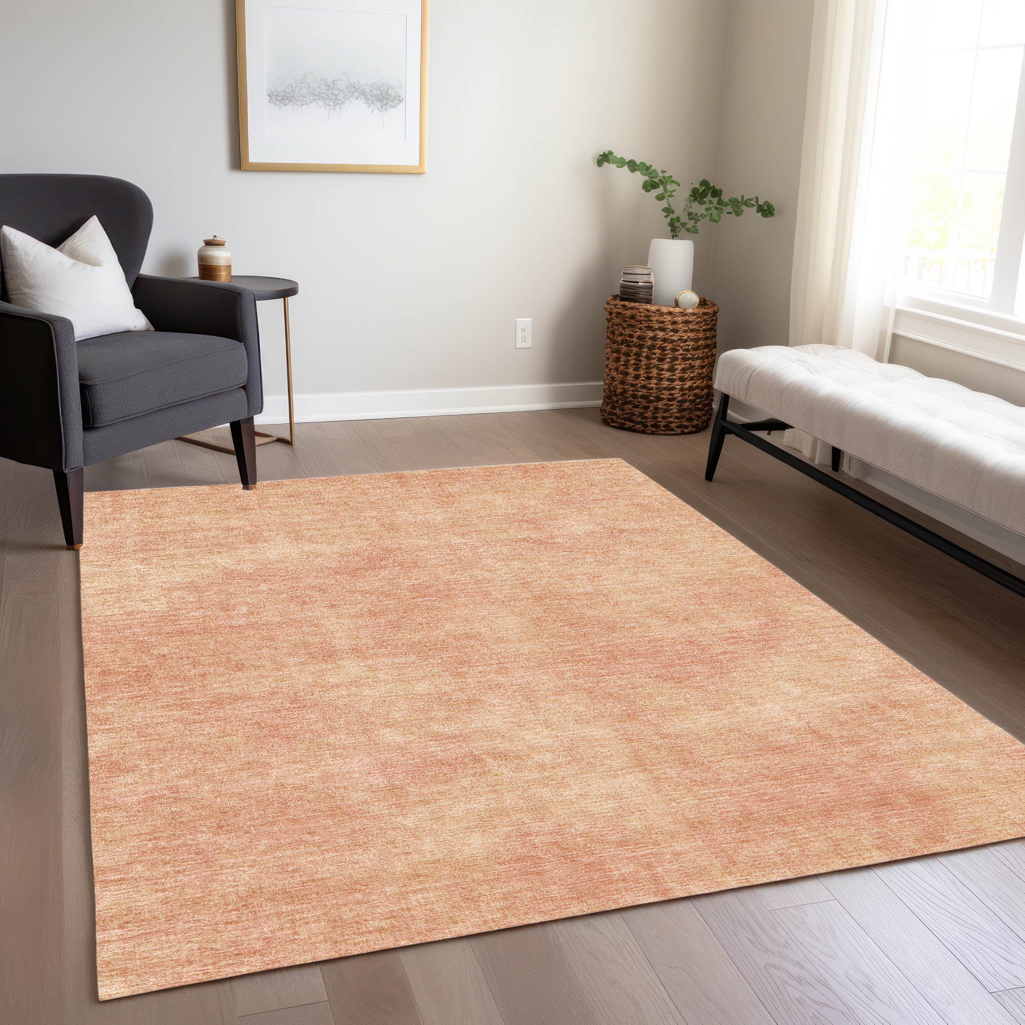 Addison Rugs Chantille Indoor/Outdoor Transitional Abstract Peach ...