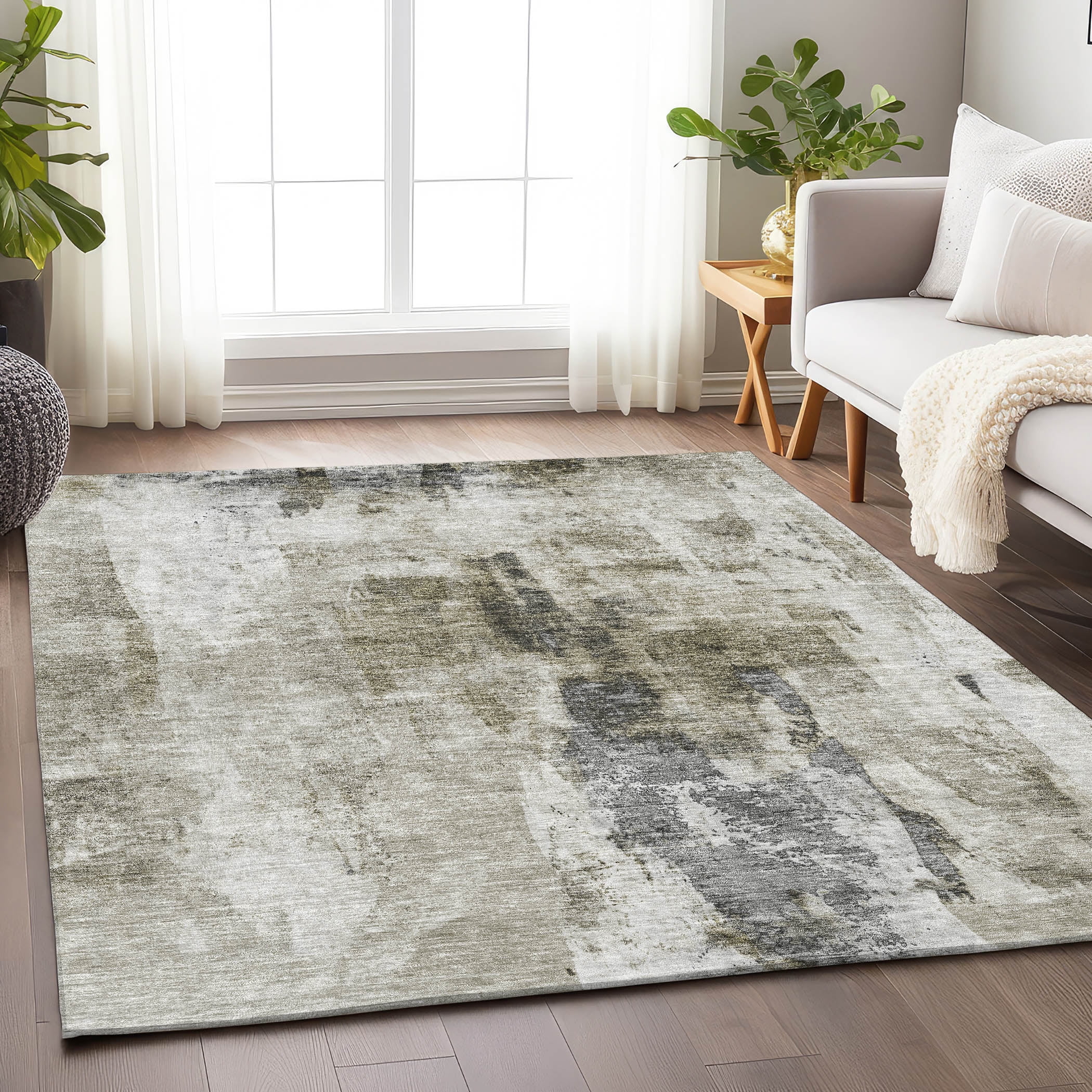 Addison Rugs Chantille Indoor/Outdoor Transitional Abstract Taupe ...