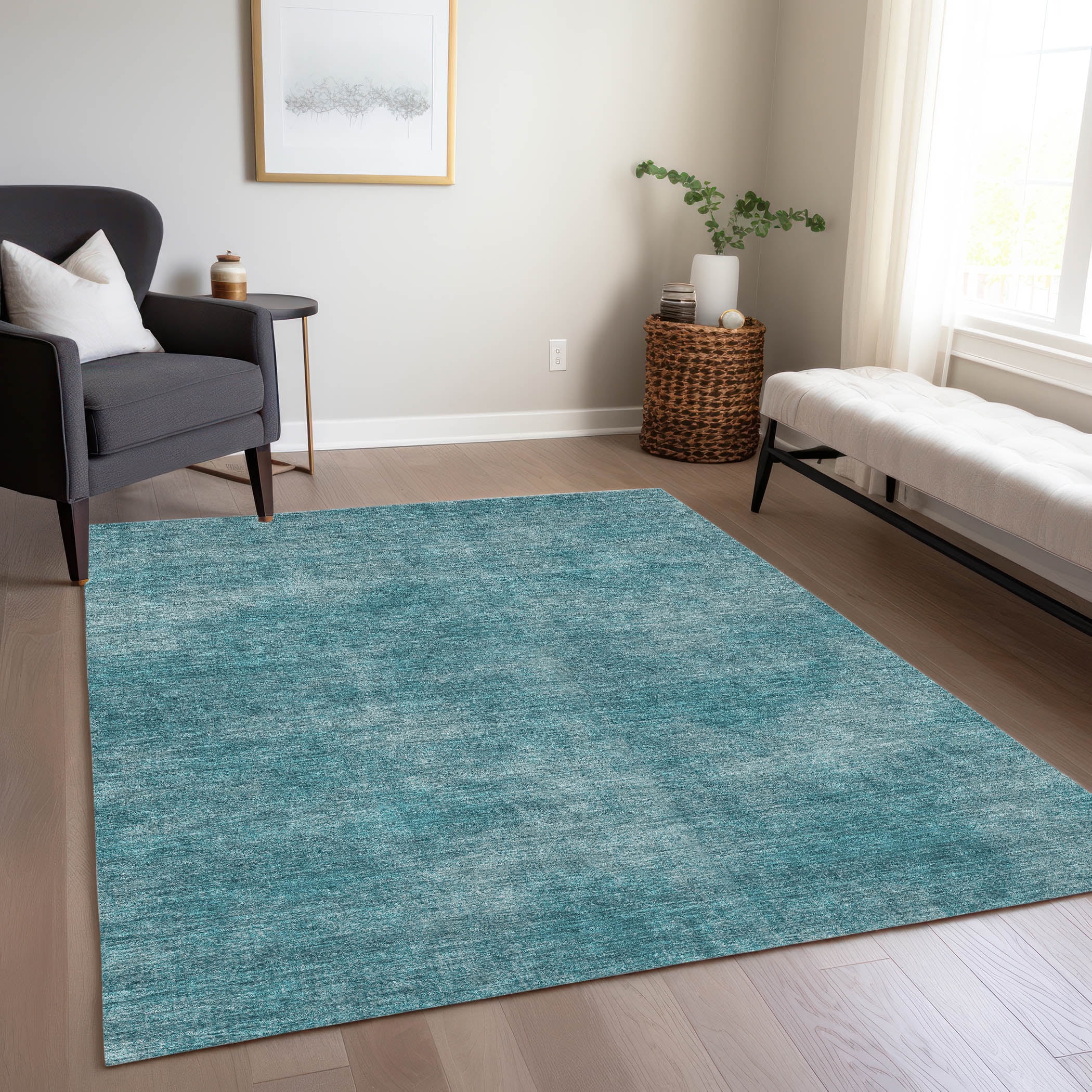Addison Rugs Chantille Indoor/Outdoor Transitional Abstract Teal ...