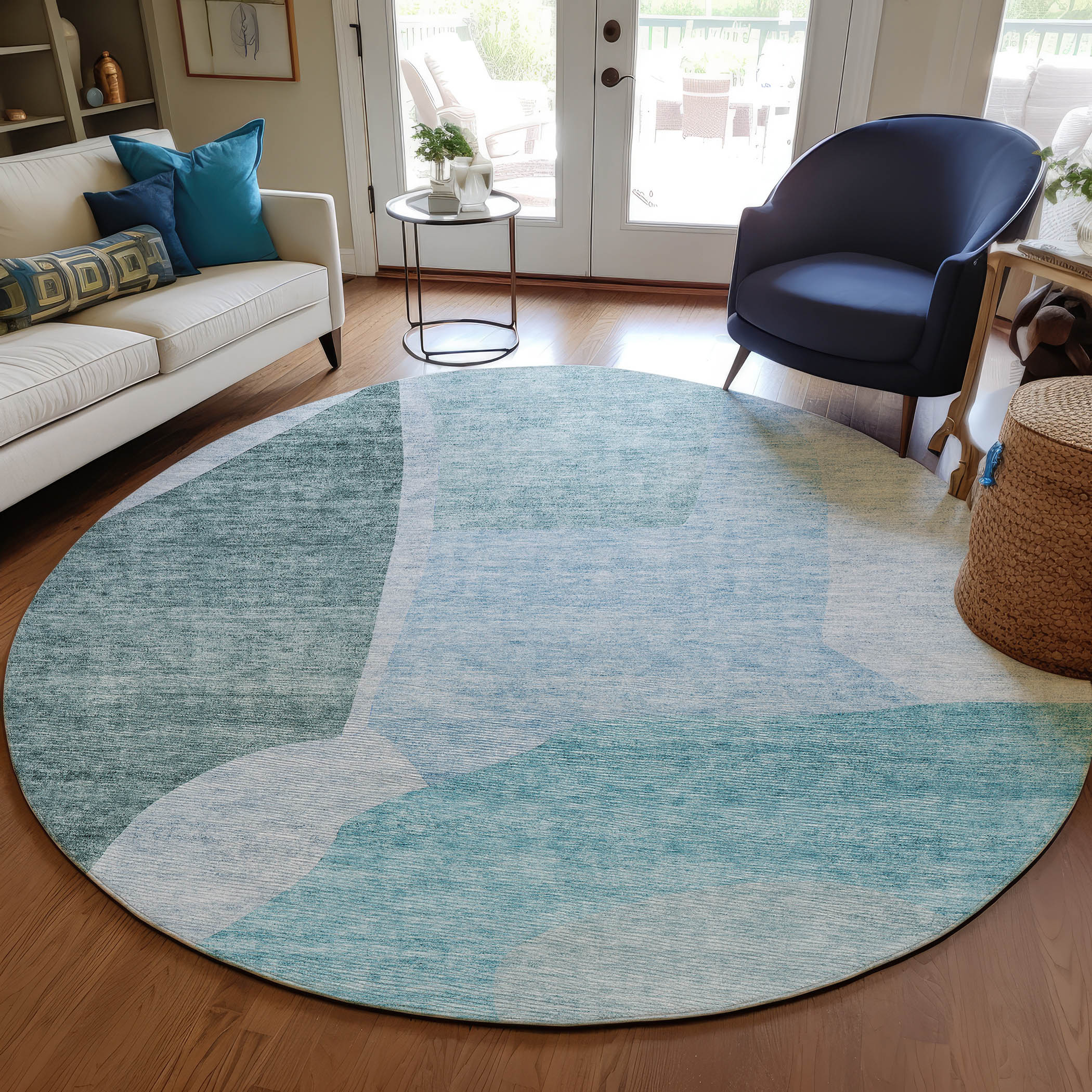 Addison Rugs Chantille Indoor/Outdoor Transitional Abstract Teal ...