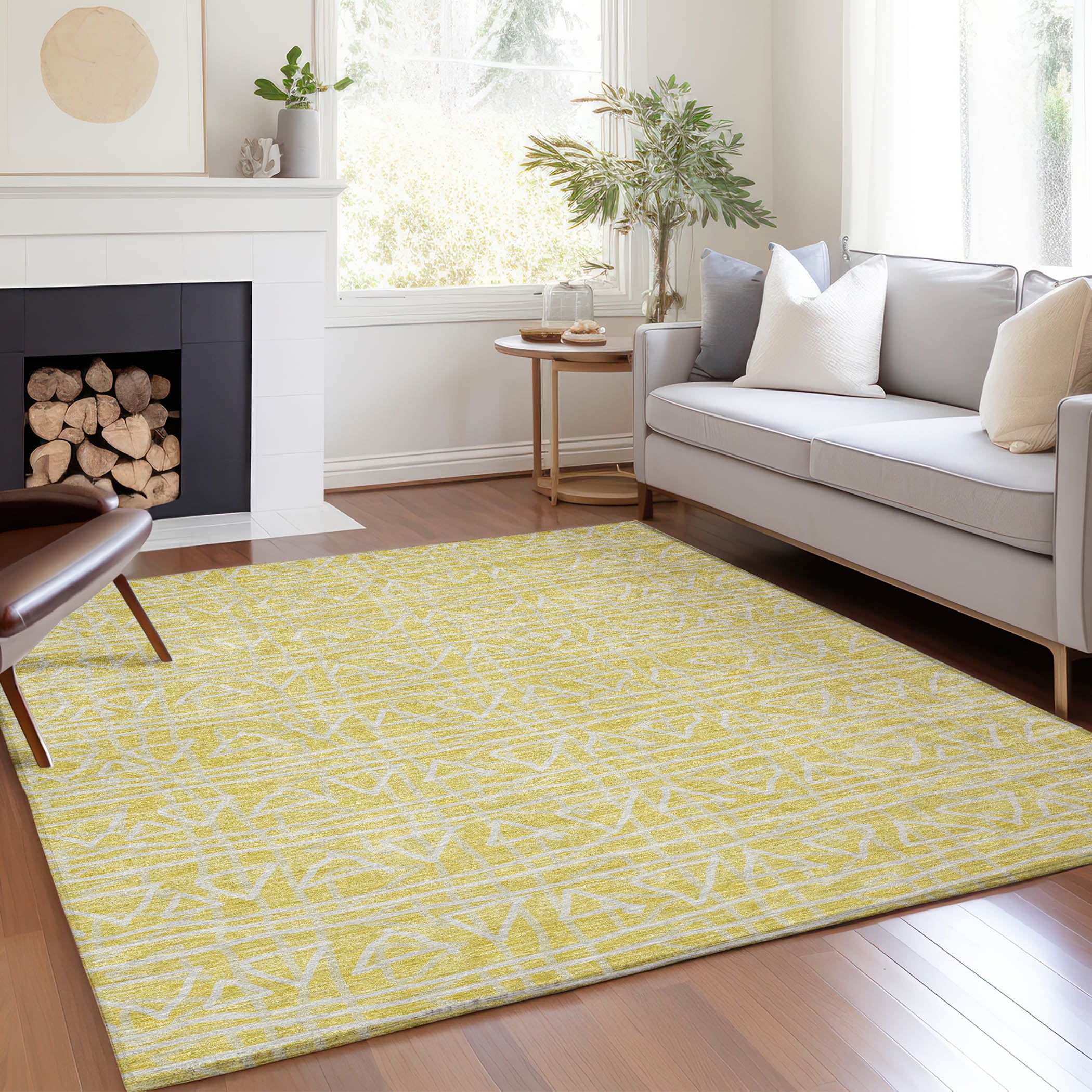 Addison Rugs Chantille Indoor/Outdoor Transitional Bohemian Yellow ...
