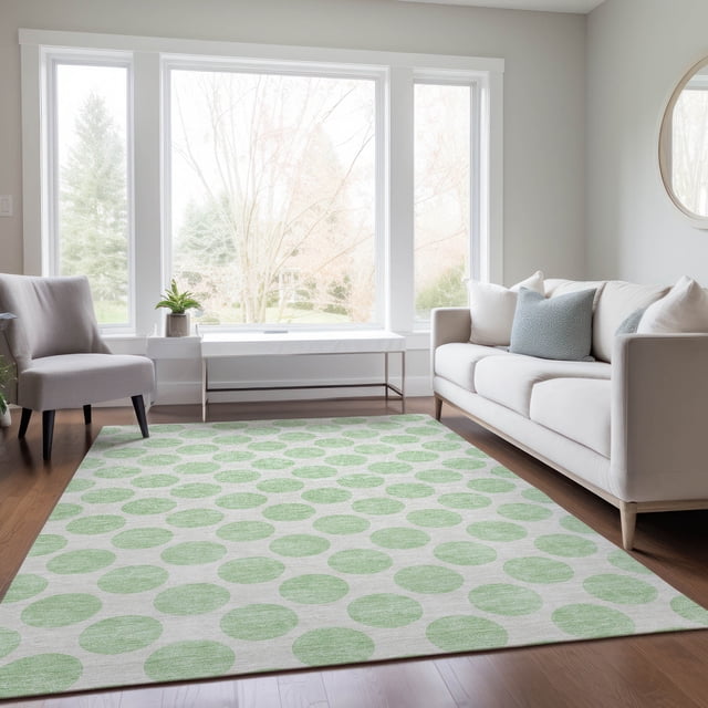 Addison Rugs Chantille Indoor/Outdoor Transitional Circles Mint ...