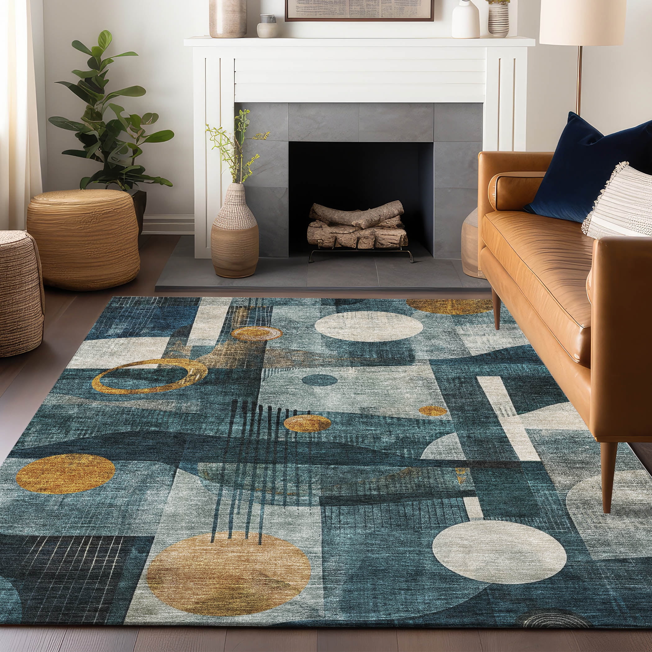Addison Rugs Chantille Indoor/Outdoor Transitional Contemporary Teal ...