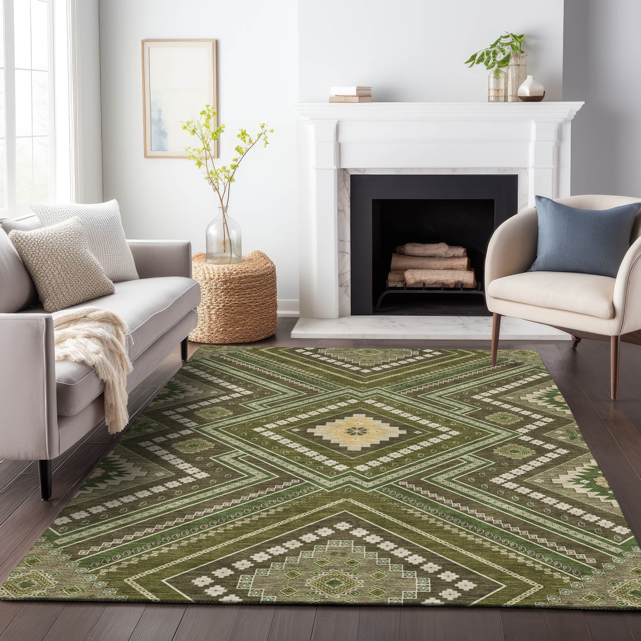 Addison Rugs Chantille Indoor/Outdoor Transitional Geometric, Abstract ...