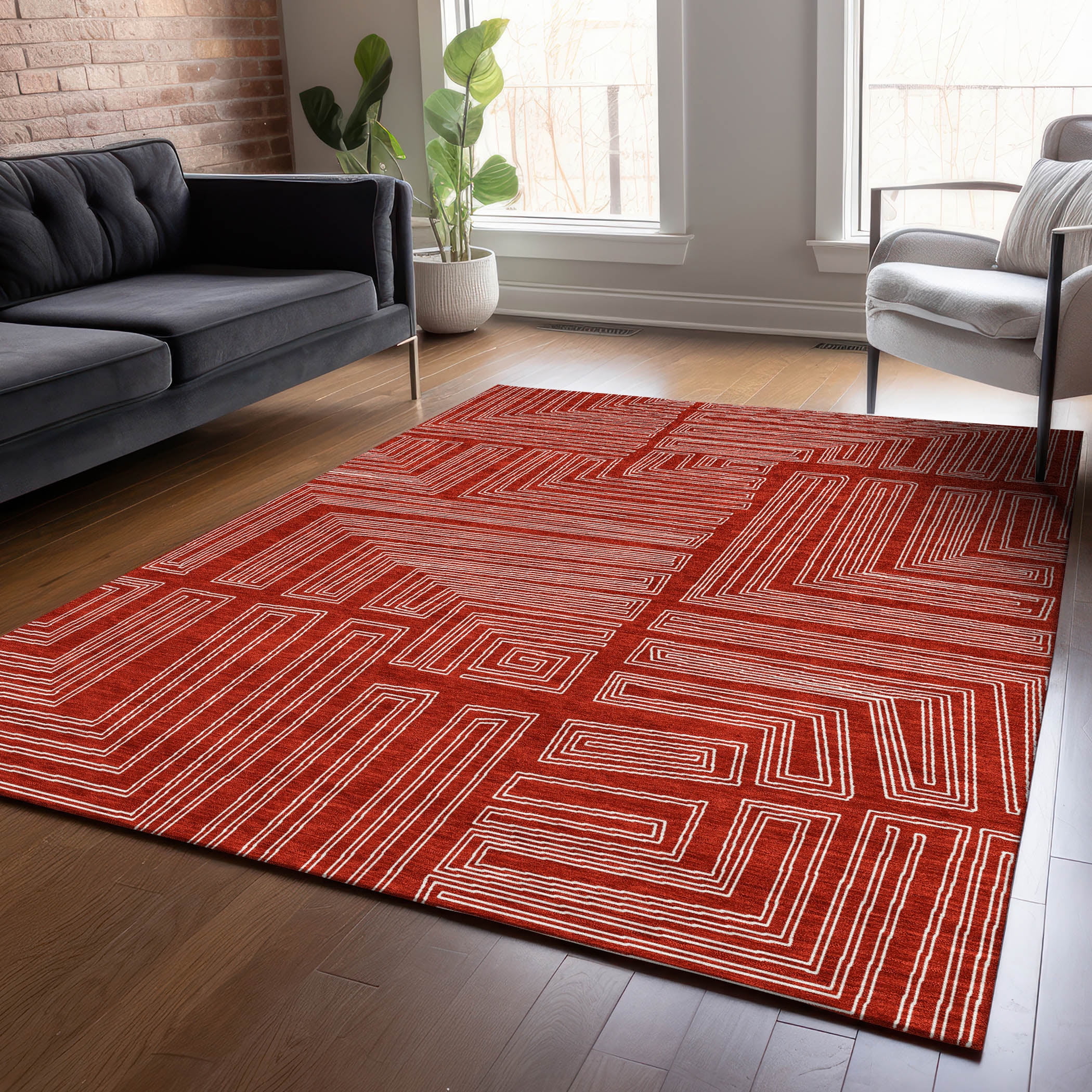 Addison Rugs Chantille Indoor/Outdoor Transitional Geometric, Abstract ...