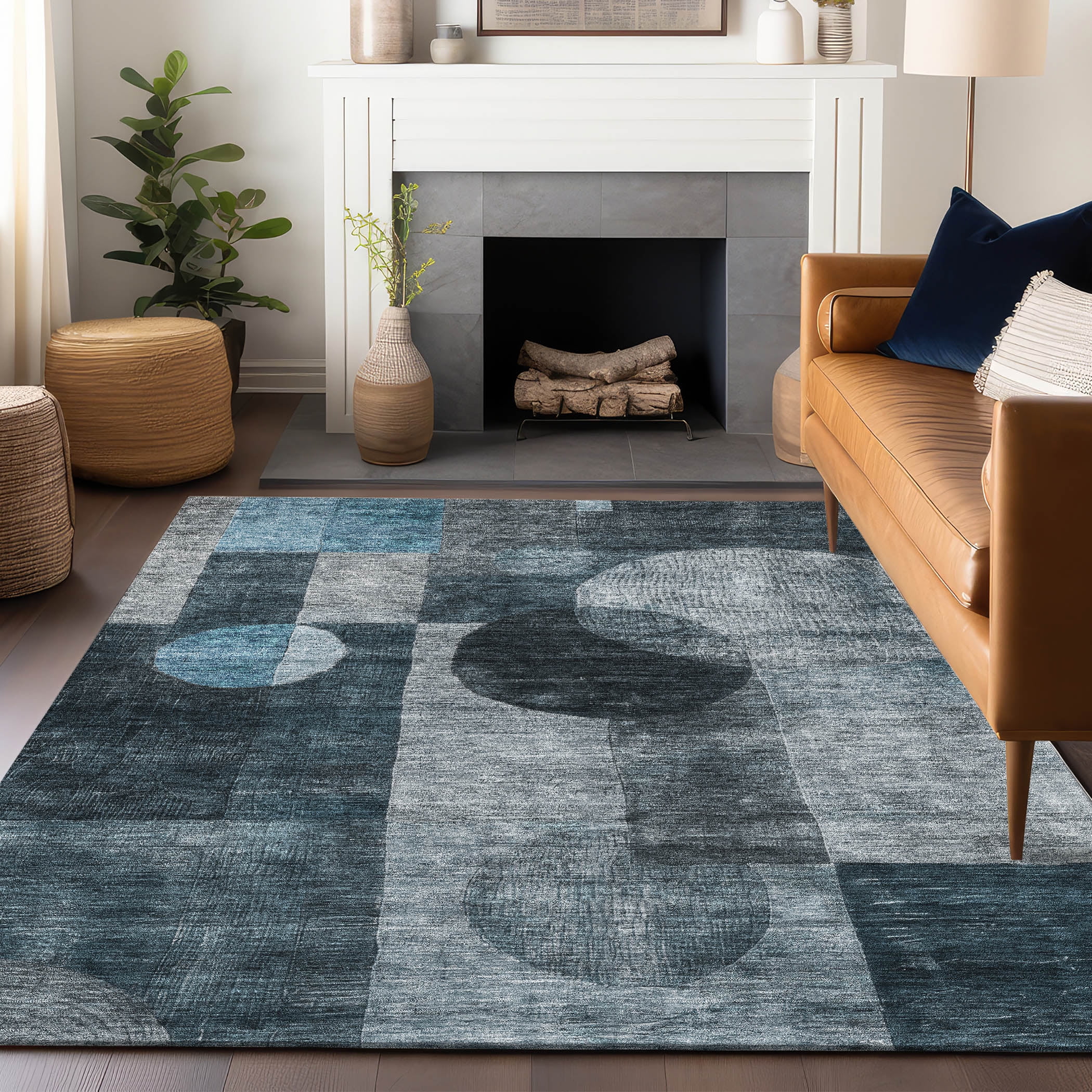 Addison Rugs Chantille Indoor/Outdoor Transitional Geometric Teal ...