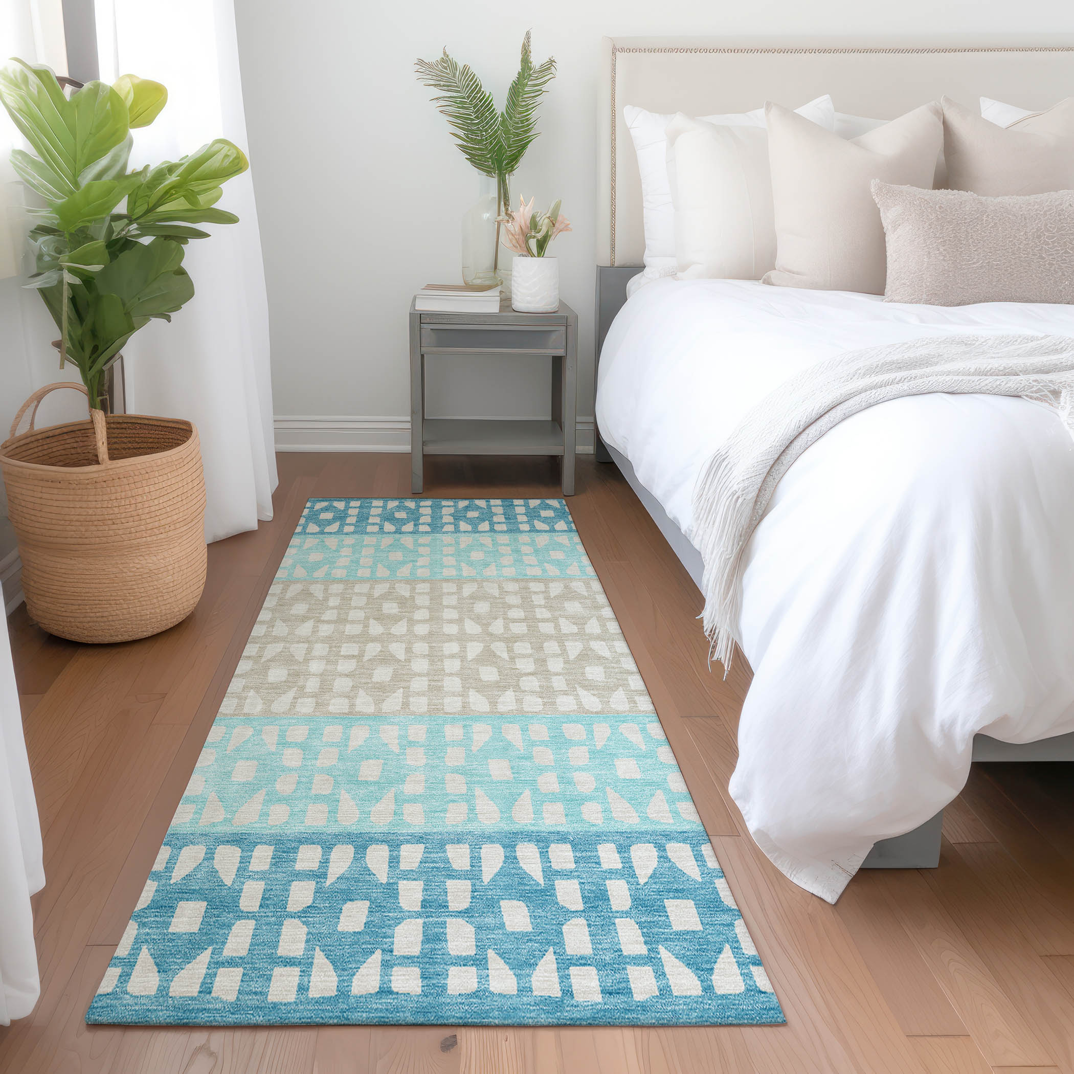 Addison Rugs Chantille Indoor/Outdoor Transitional Geometric Teal ...
