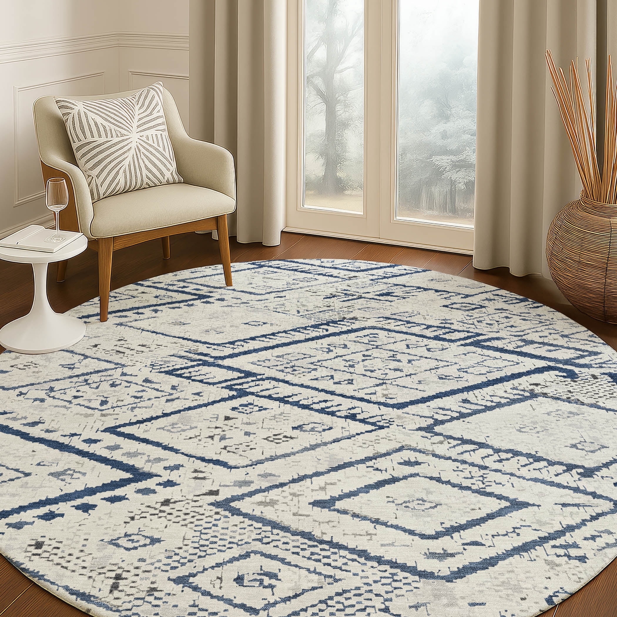 Addison Rugs Chantille Indoor/Outdoor Transitional Global Ivory Machine ...