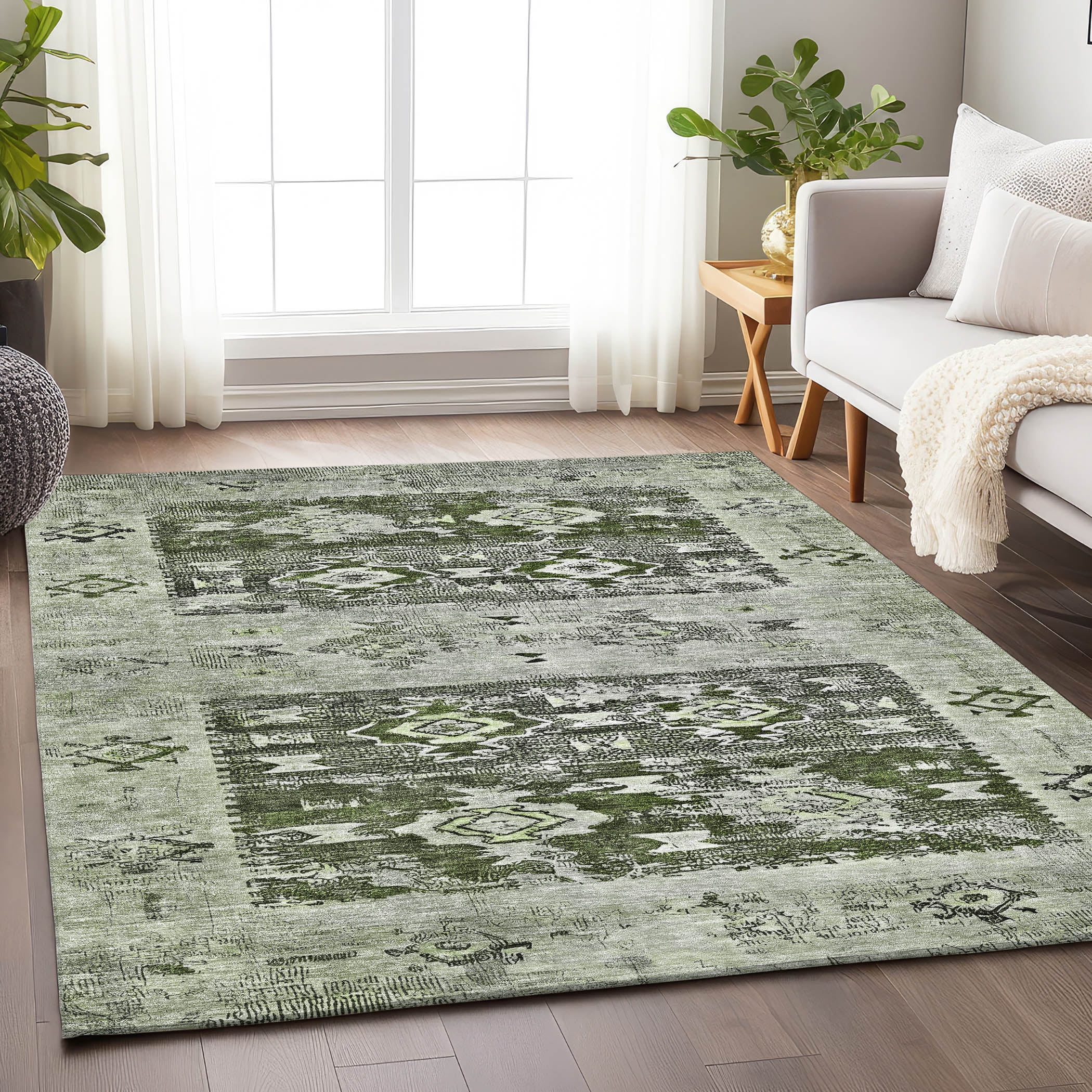 Addison Rugs Chantille Indoor/Outdoor Transitional Global Olive ...