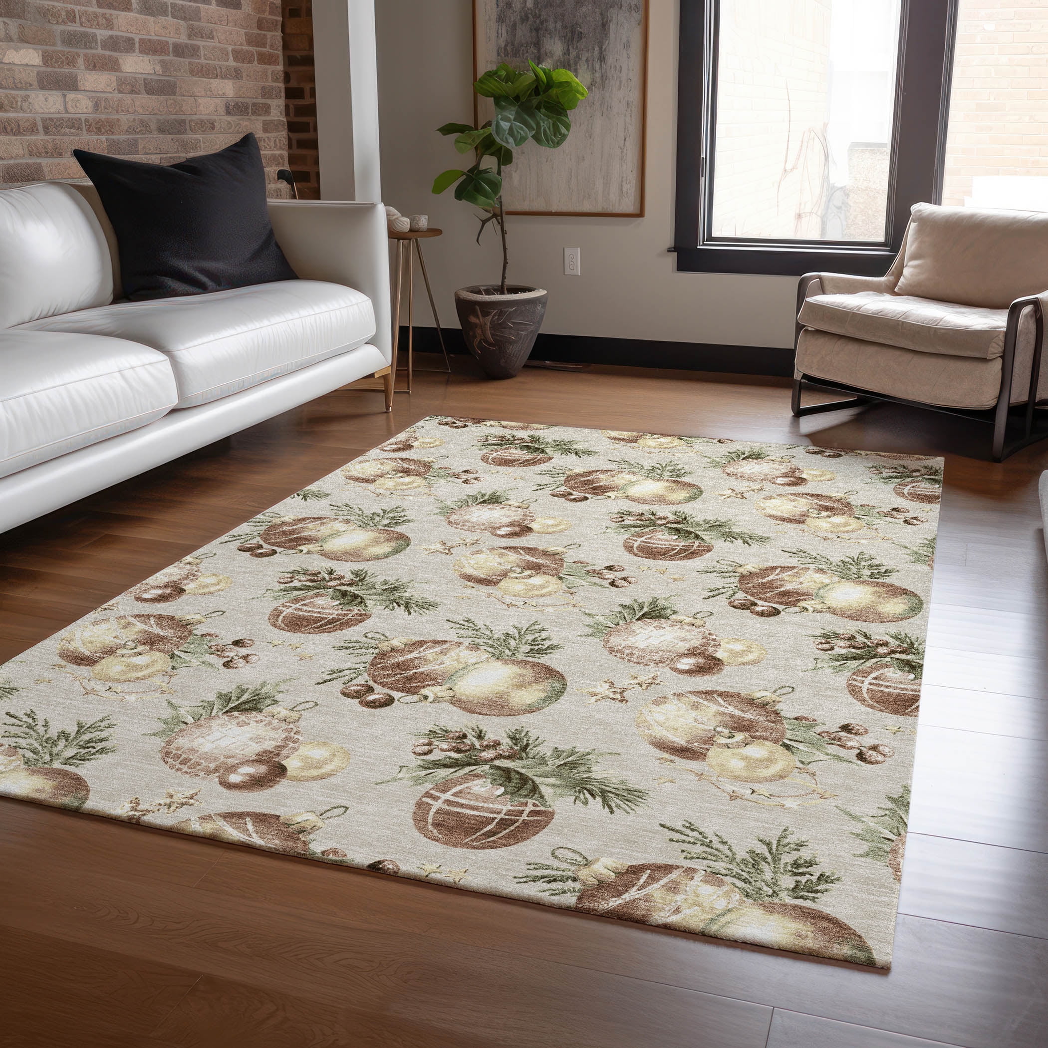 Addison Rugs Chantille Indoor/Outdoor Transitional Holiday Ornament ...