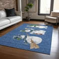 Addison Rugs Chantille Indoor/Outdoor Transitional Holiday Snowman Navy ...