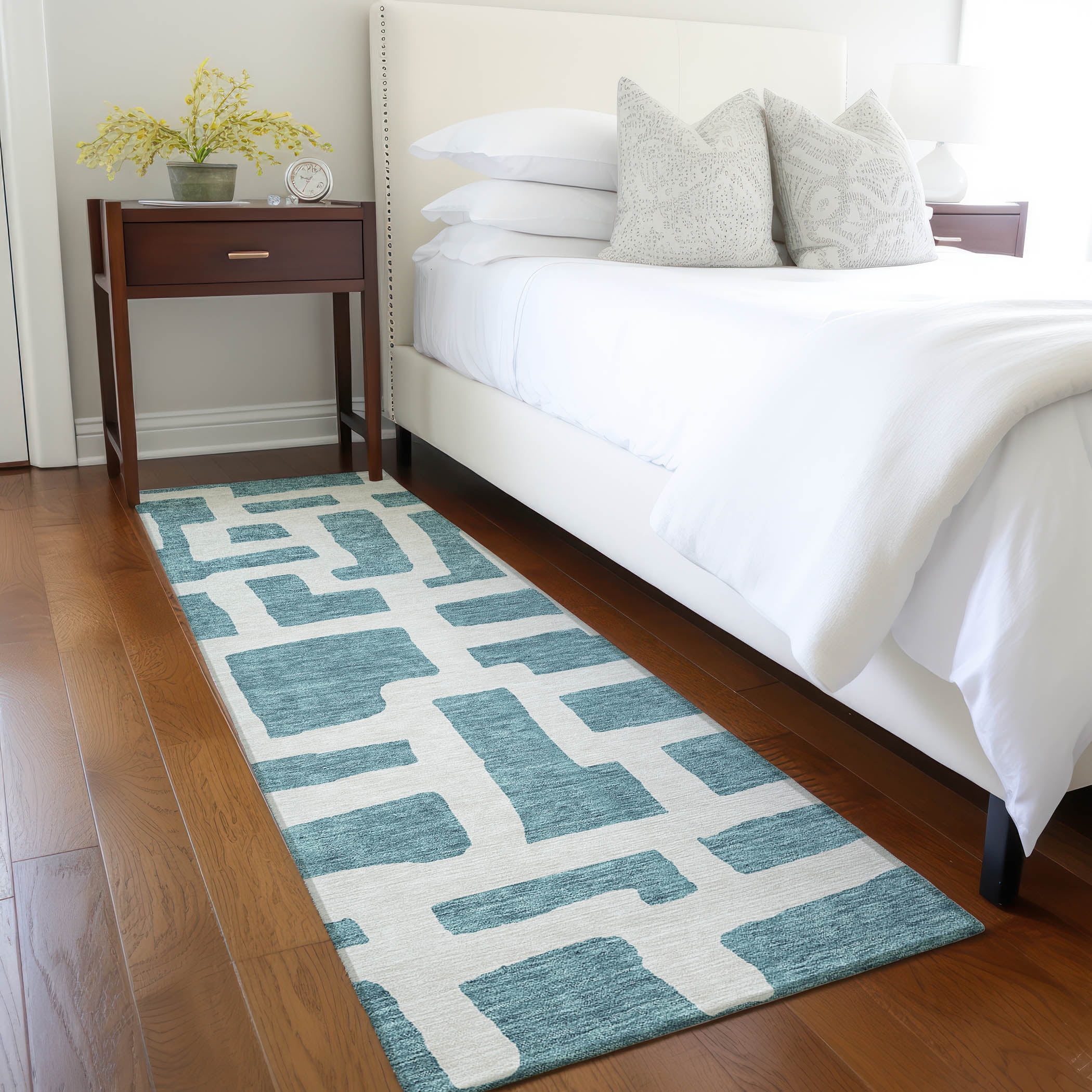 Addison Rugs Chantille Indoor/Outdoor Transitional Lines Teal Washable ...
