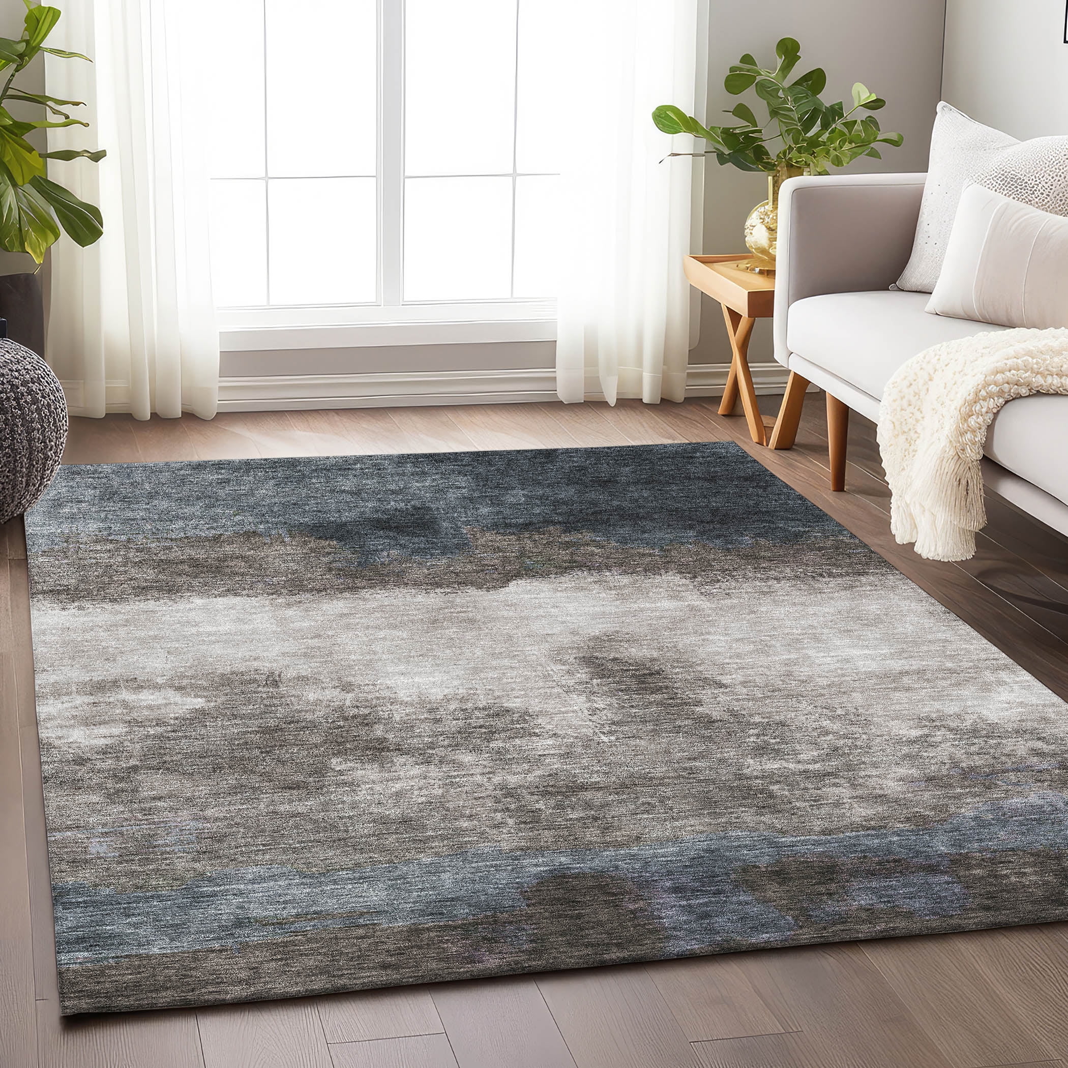 Addison Rugs Chantille Indoor/Outdoor Transitional Modern Gray Washable ...