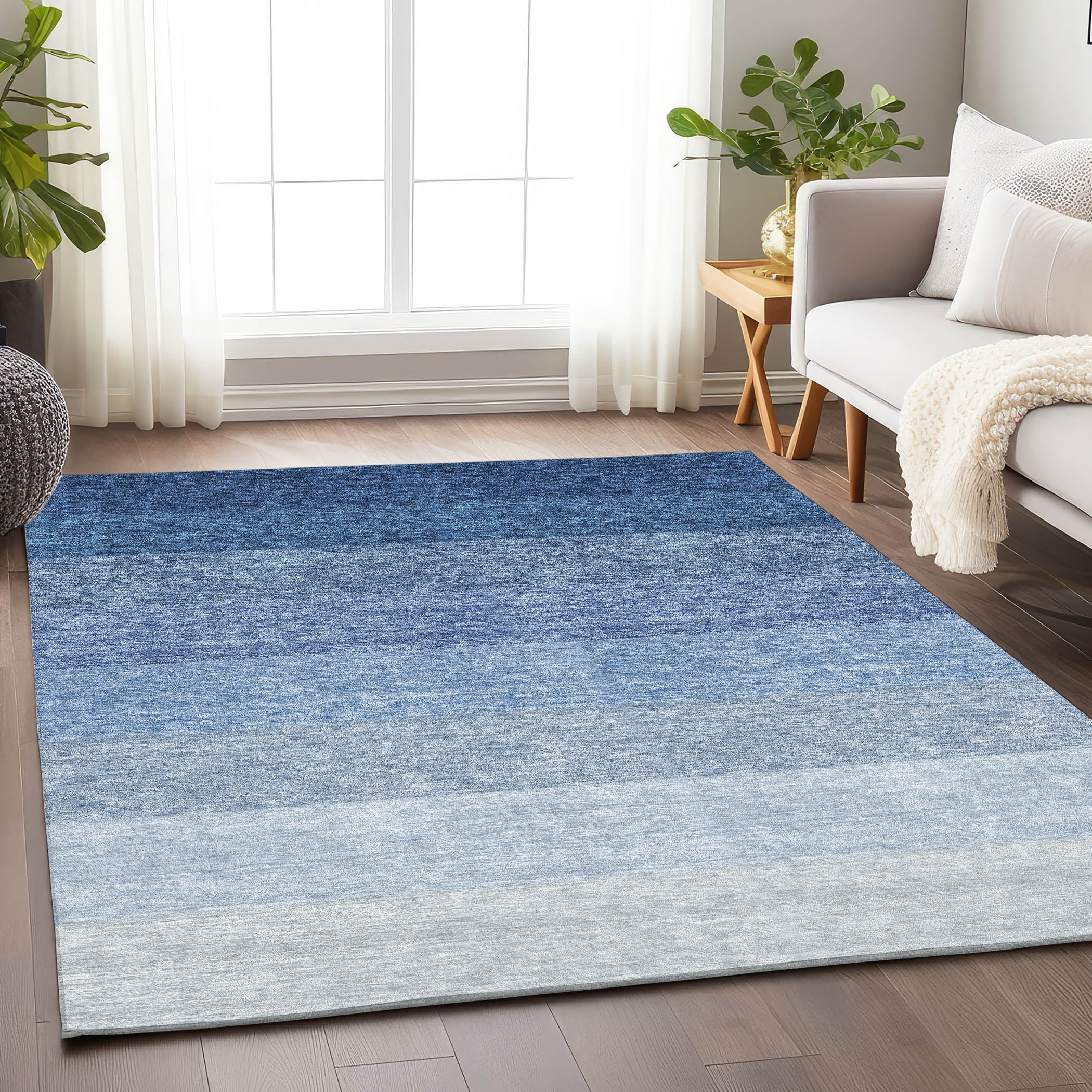 Addison Rugs Chantille Indoor/Outdoor Transitional Ombre Blue Washable ...