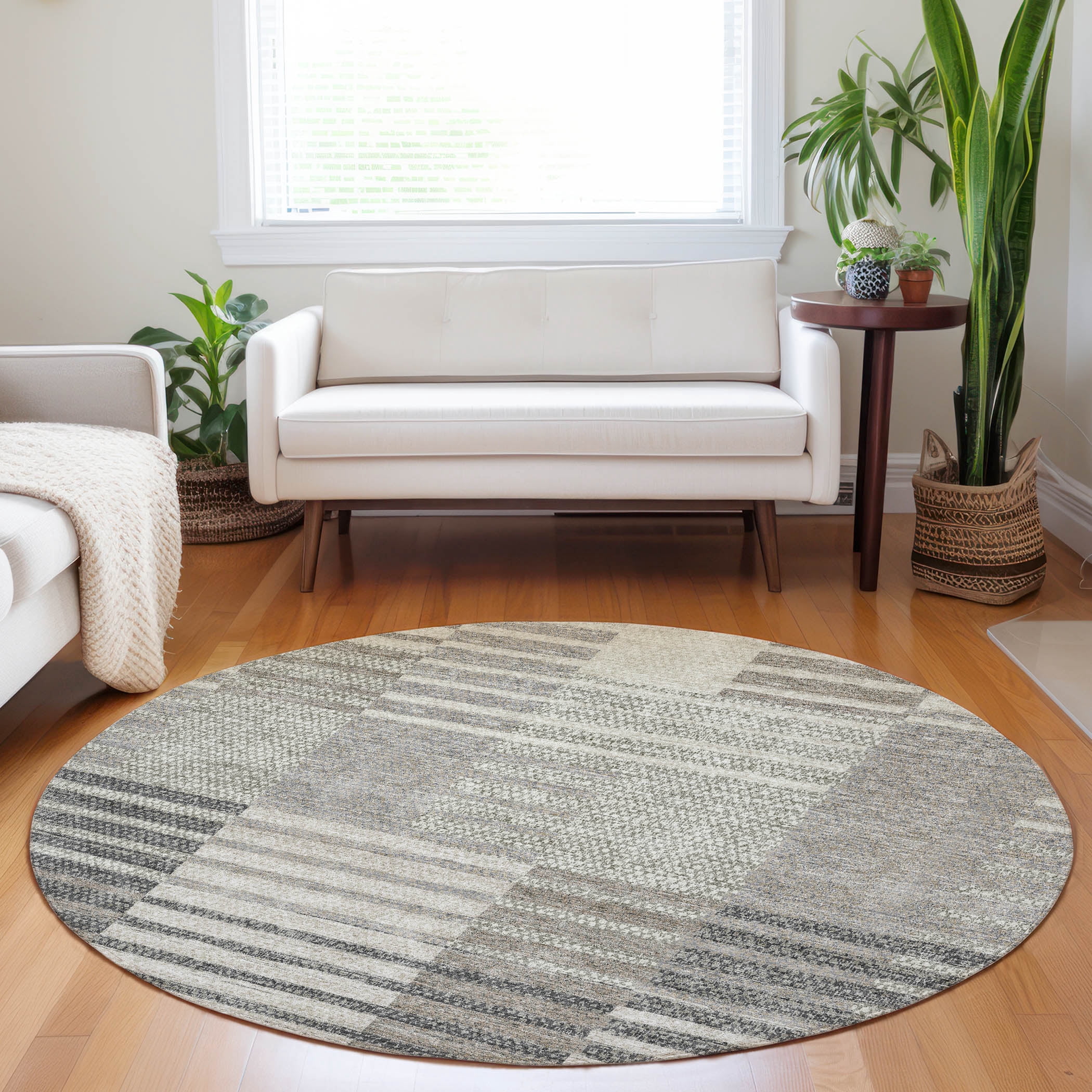 Addison Rugs Chantille Indoor/Outdoor Transitional Stripes Beige ...