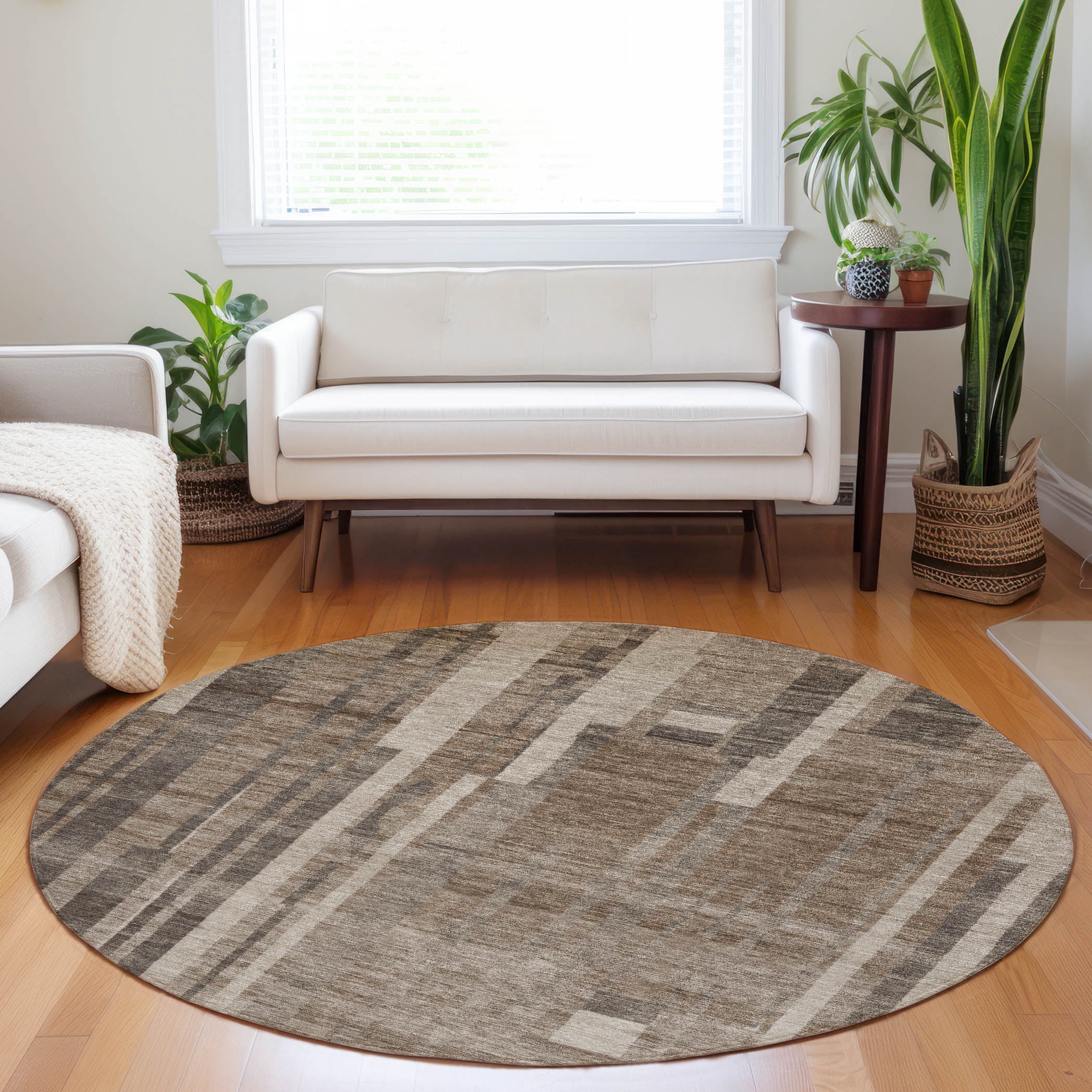 Addison Rugs Chantille Indoor/Outdoor Transitional Stripes Brown ...