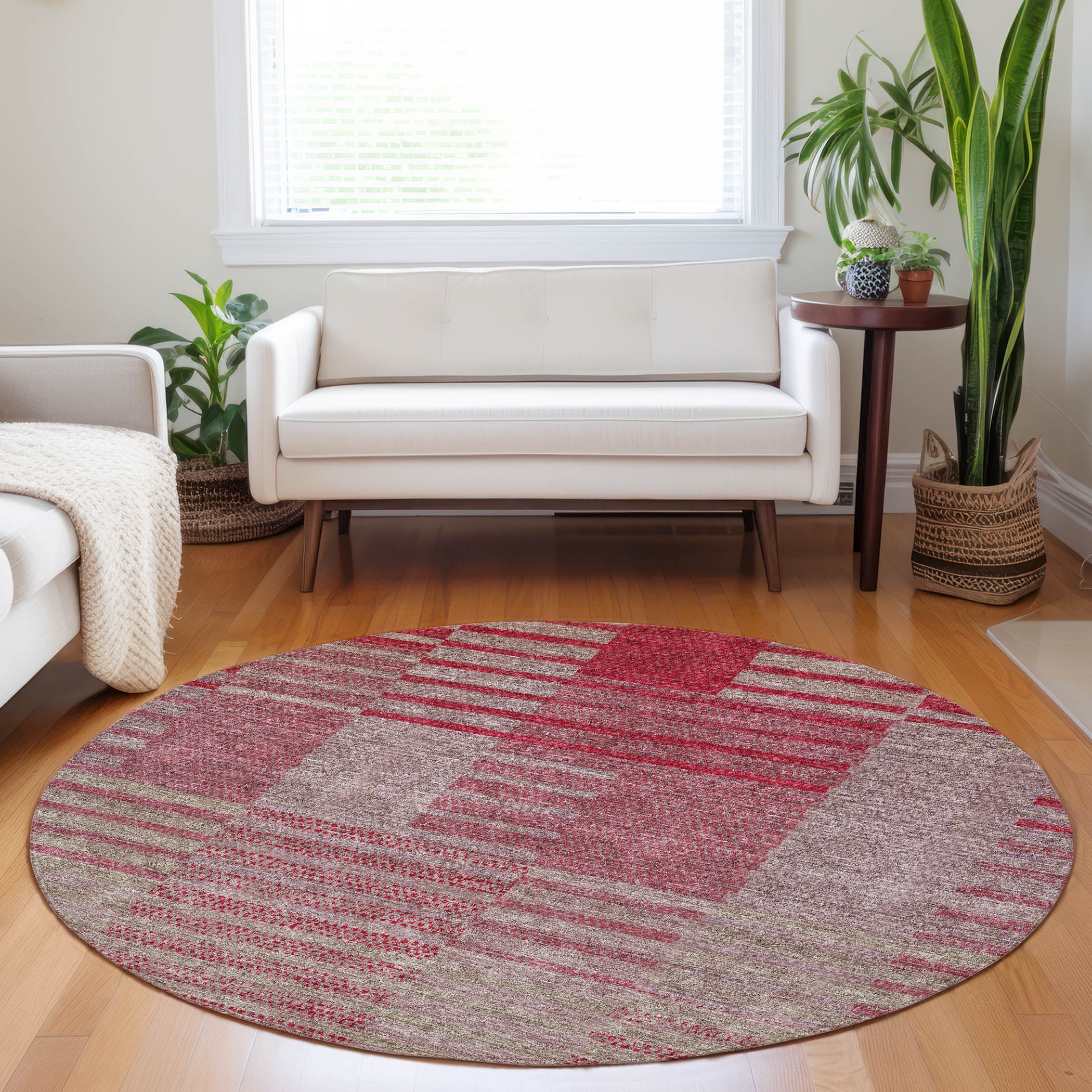 Addison Rugs Chantille Indoor/Outdoor Transitional Stripes Garnet ...