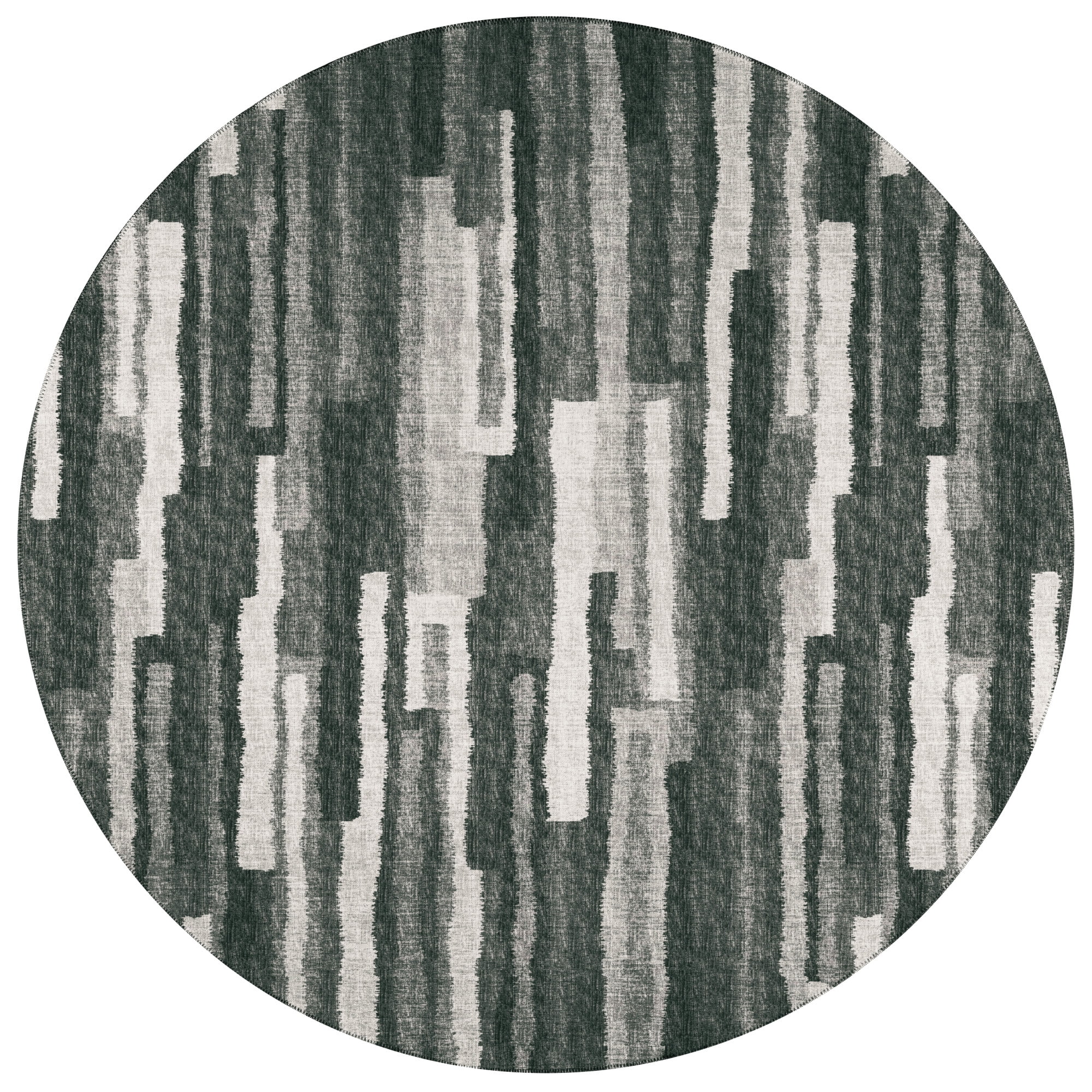 Addison Rugs Indoor/ Outdoor Addison Bravado Abstract Striped Washable Area Rug 8' x 8' - Shadow ...