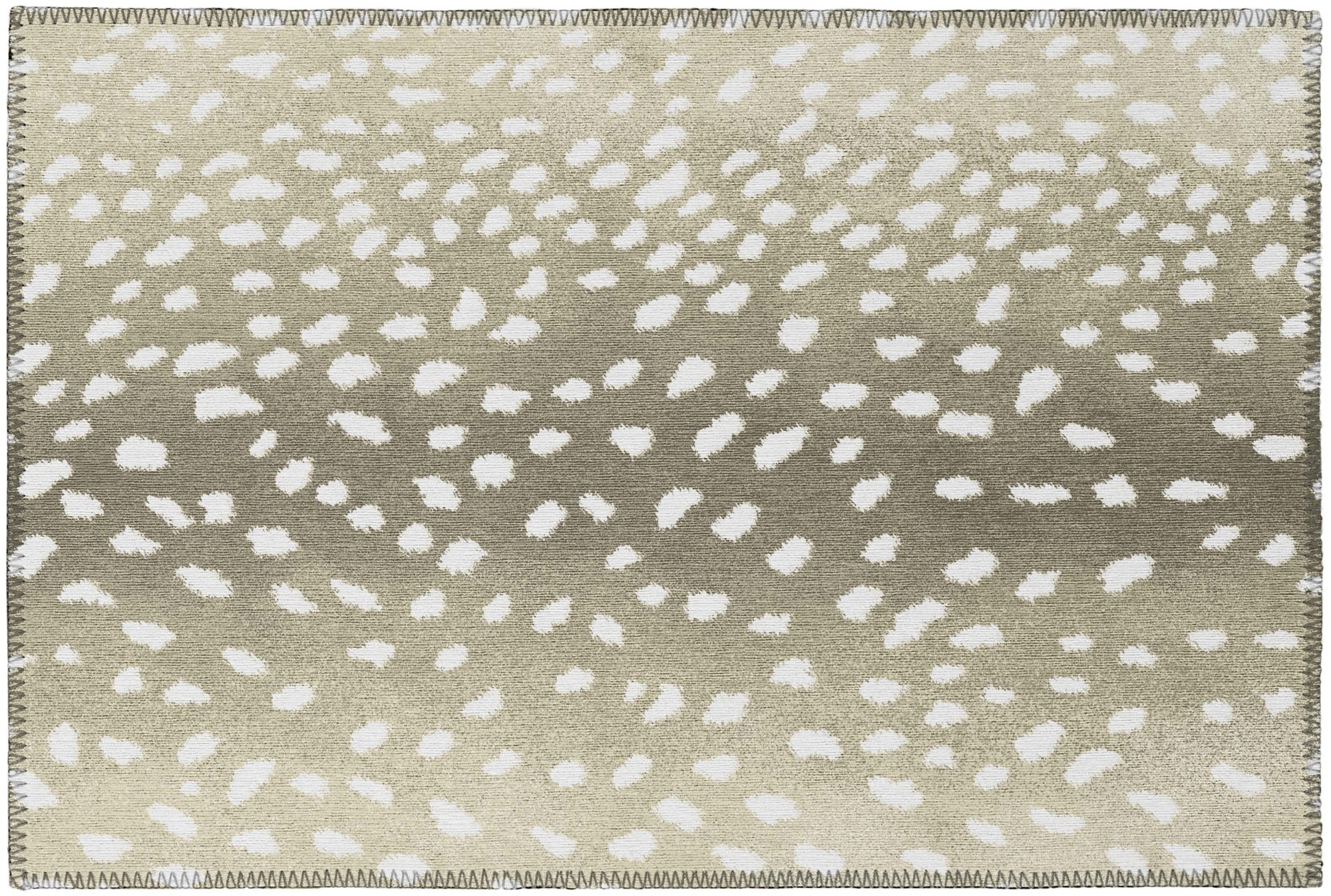 Safari Beige Gazelle Animal Print 1'8" x 2'6" Non-Skid Accent Rug ...