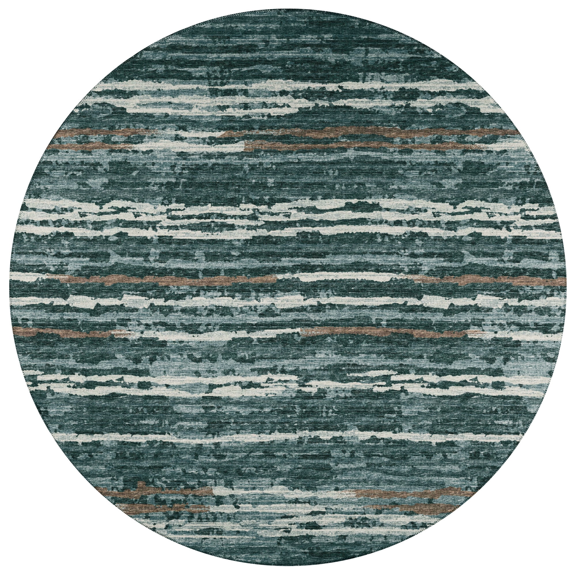 Addison Rugs Indoor/ Outdoor Bravado Abstract Striped Baja Washable Area Rug 8' x 8' - Shadow ...