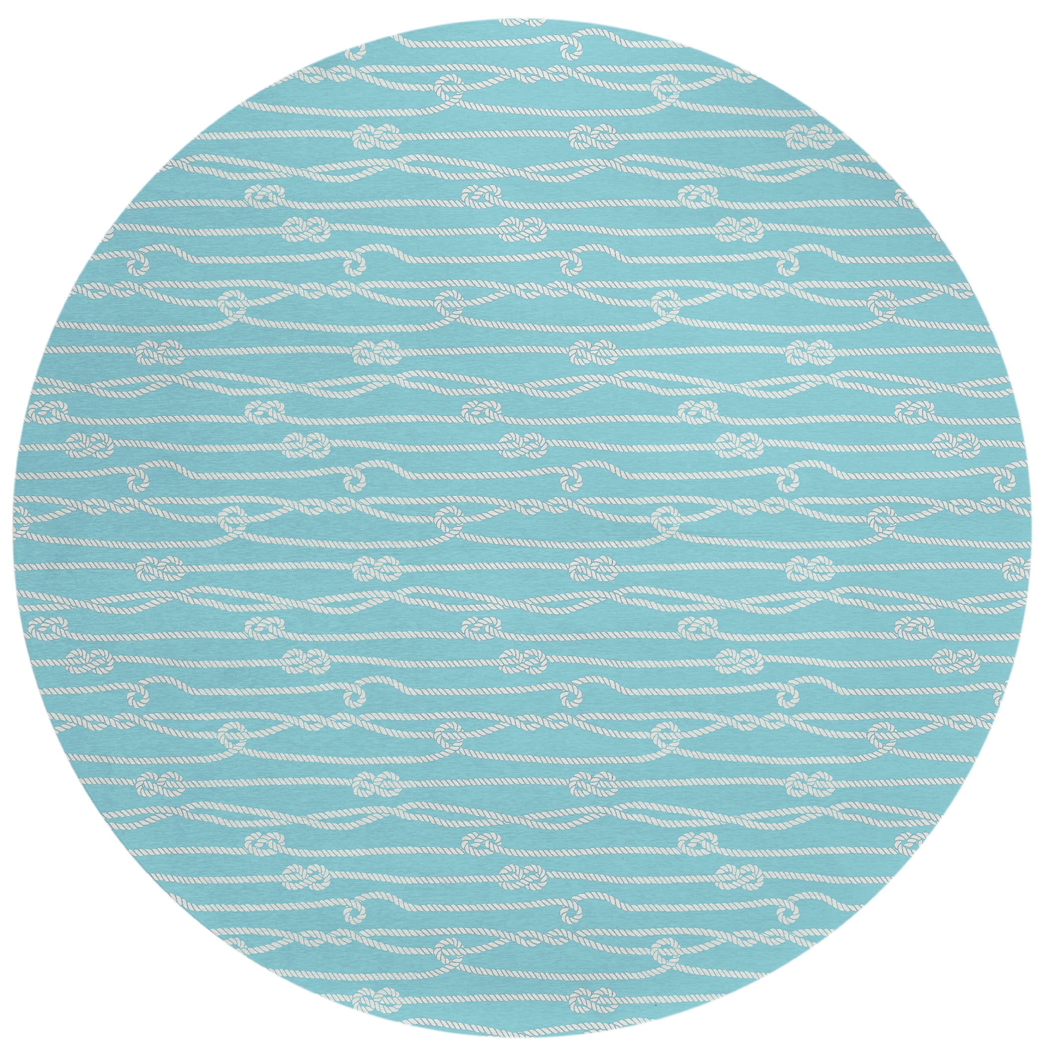 Addison Rugs Indoor/Outdoor Harpswell Ocean Rope Washable Rug 8' x 8 ...