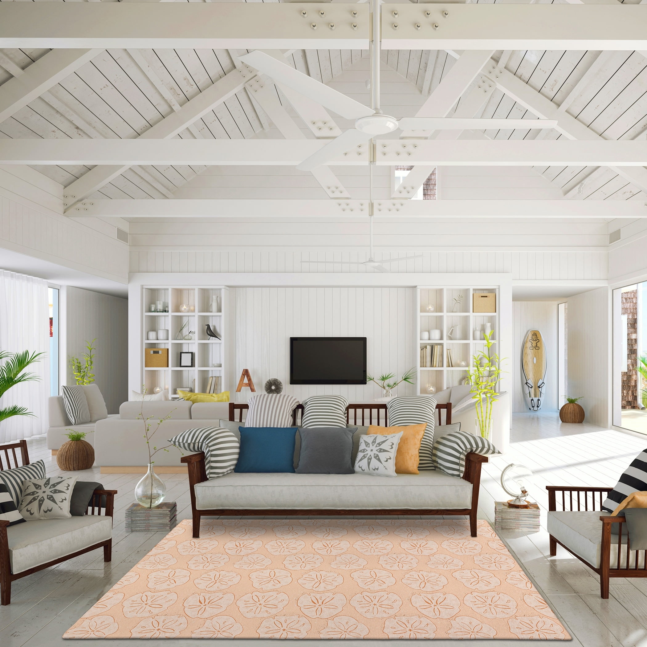 Addison Rugs Indoor/Outdoor Surfside ASR40 Nectarine Washable 8' x 10 ...