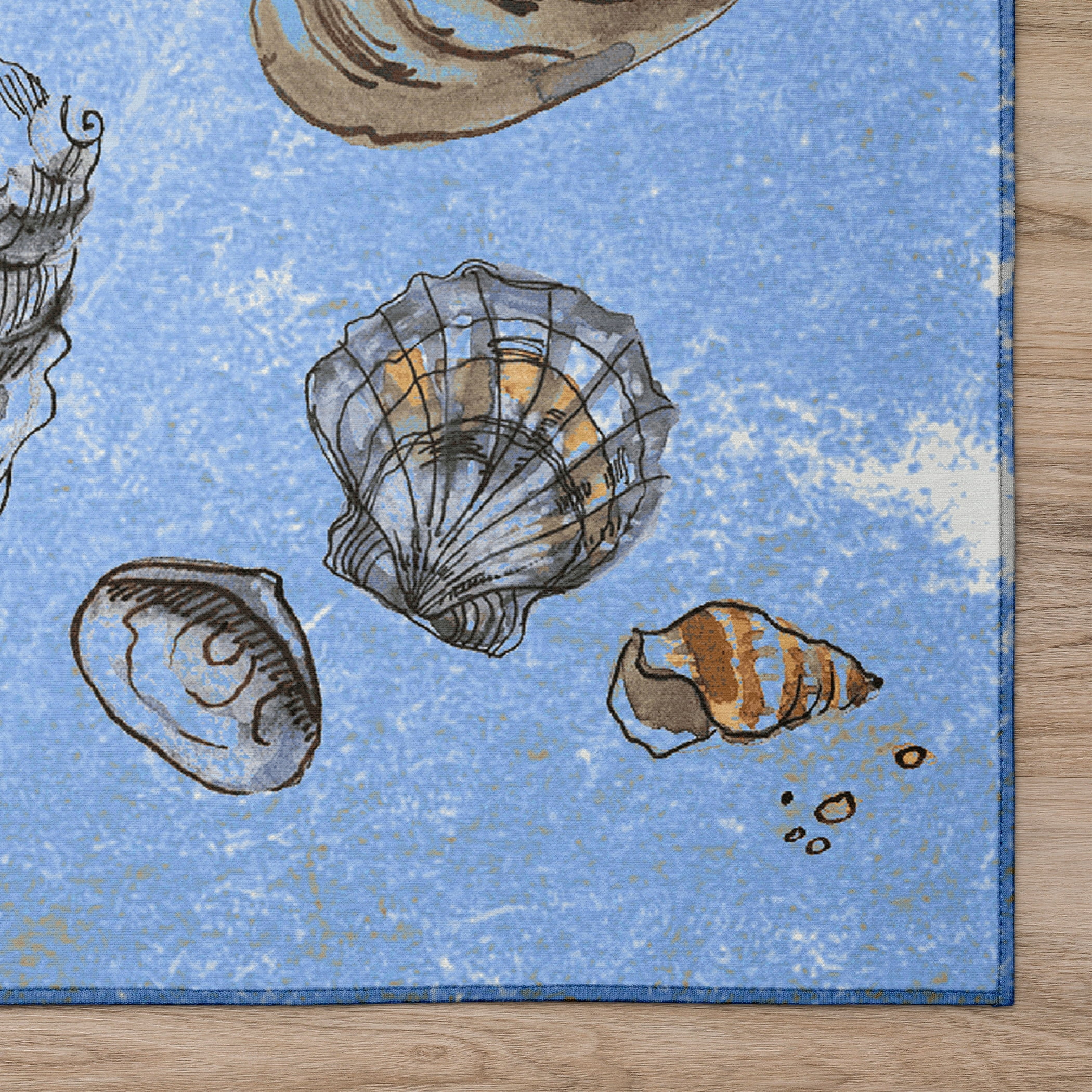 Addison Rugs Indoor/ Outdoor Surfside Border Shells Washable Rug New ...