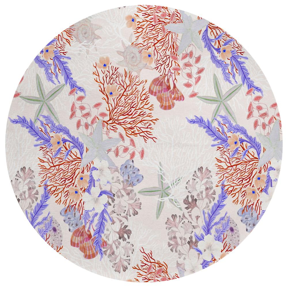 Addison Rugs Indoor/ Outdoor Surfside Coral Reef Washable Rug New Spice ...