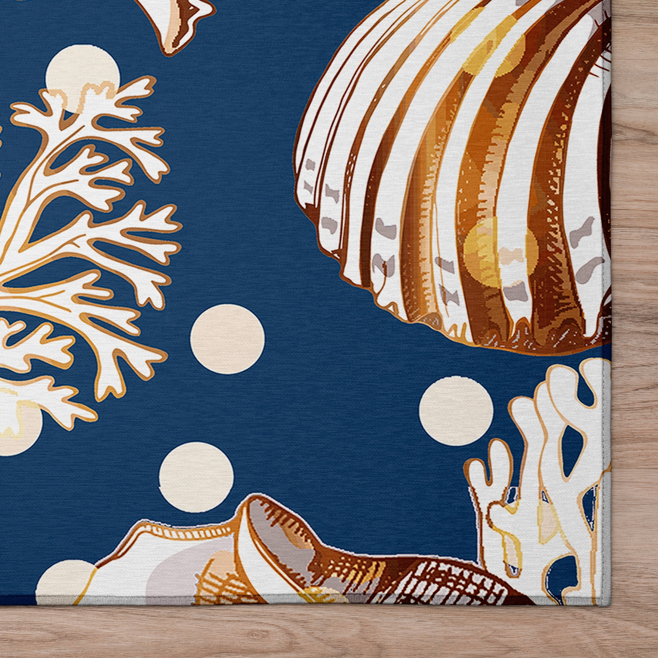 Addison Rugs Indoor/ Outdoor Surfside Coral Shells Washable Rug New ...