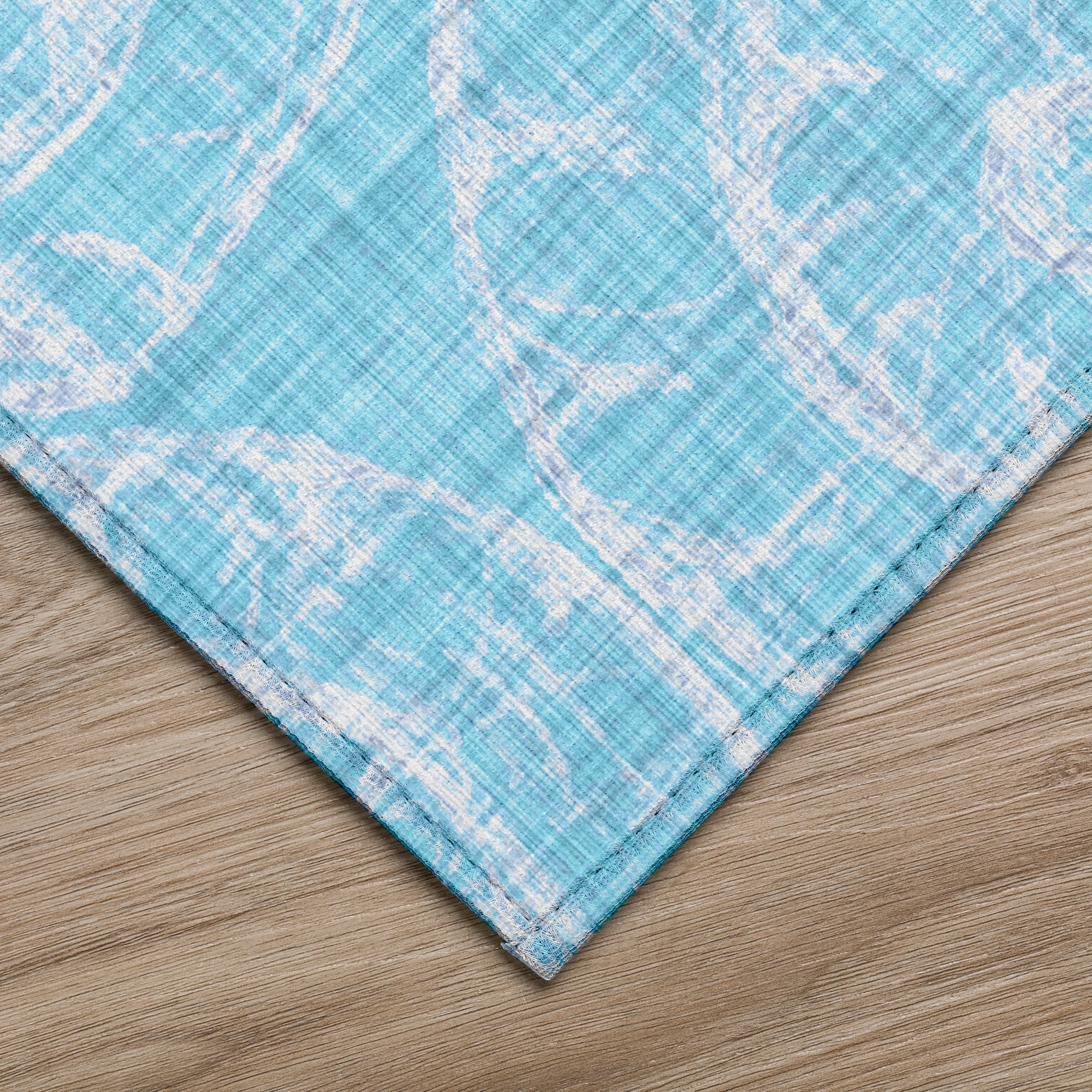 Addison Rugs Indoor/ Outdoor Surfside Imprints Washable Rug New Aqua ...
