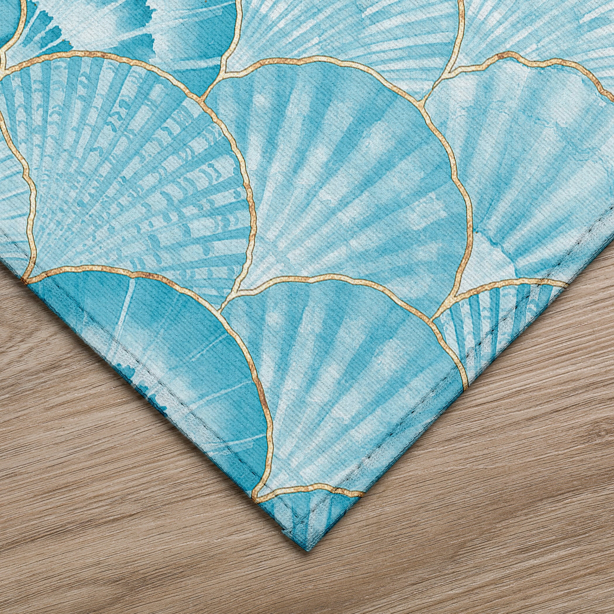Addison Rugs Indoor/ Outdoor Surfside Seashells Washable Rug New Aqua ...