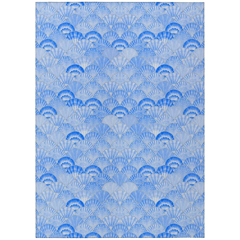 Addison Rugs Indoor/ Outdoor Surfside Seashells Washable Rug New Blue ...