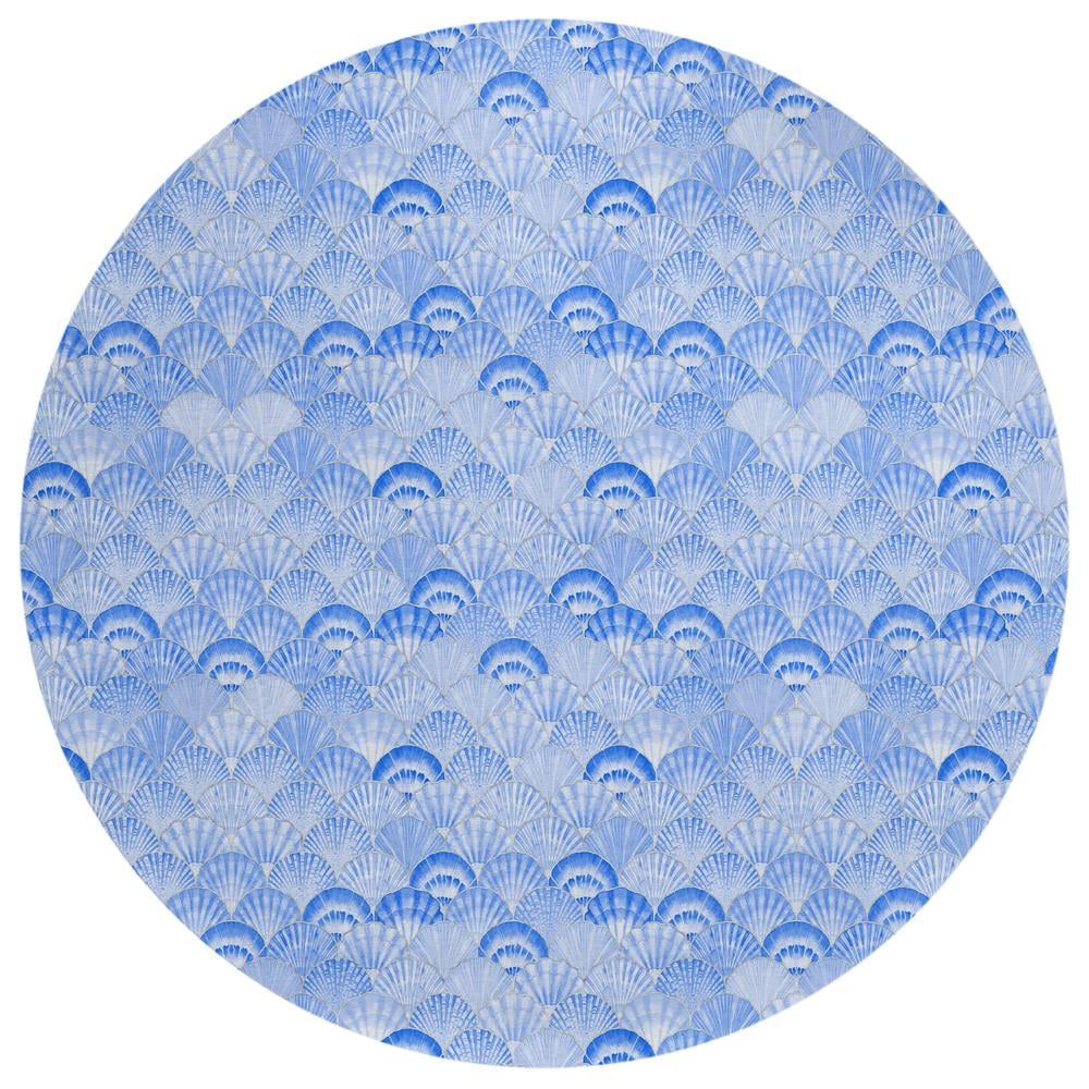 Addison Rugs Indoor/ Outdoor Surfside Seashells Washable Rug New Blue ...