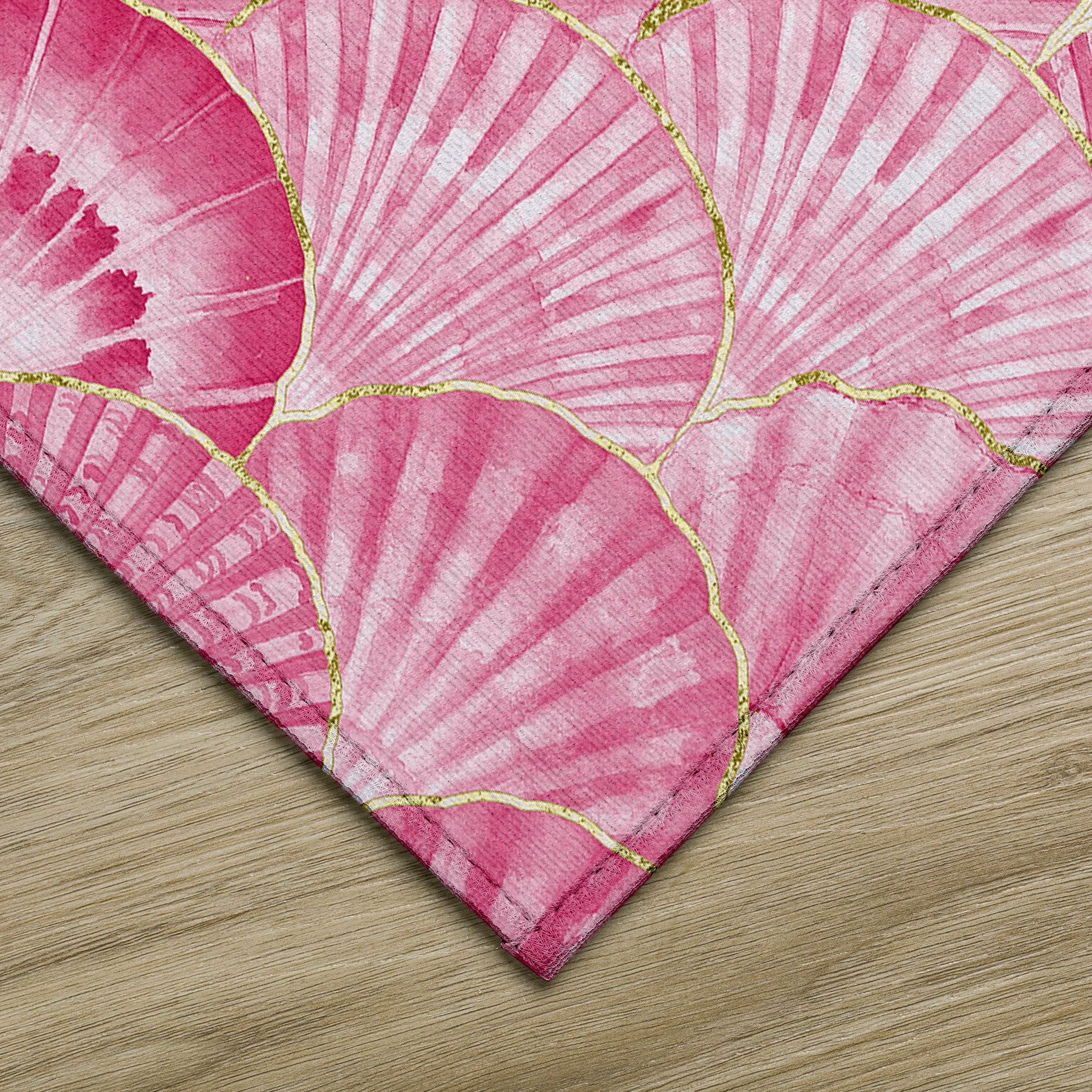Addison Rugs Indoor/ Outdoor Surfside Seashells Washable Rug New Pink ...