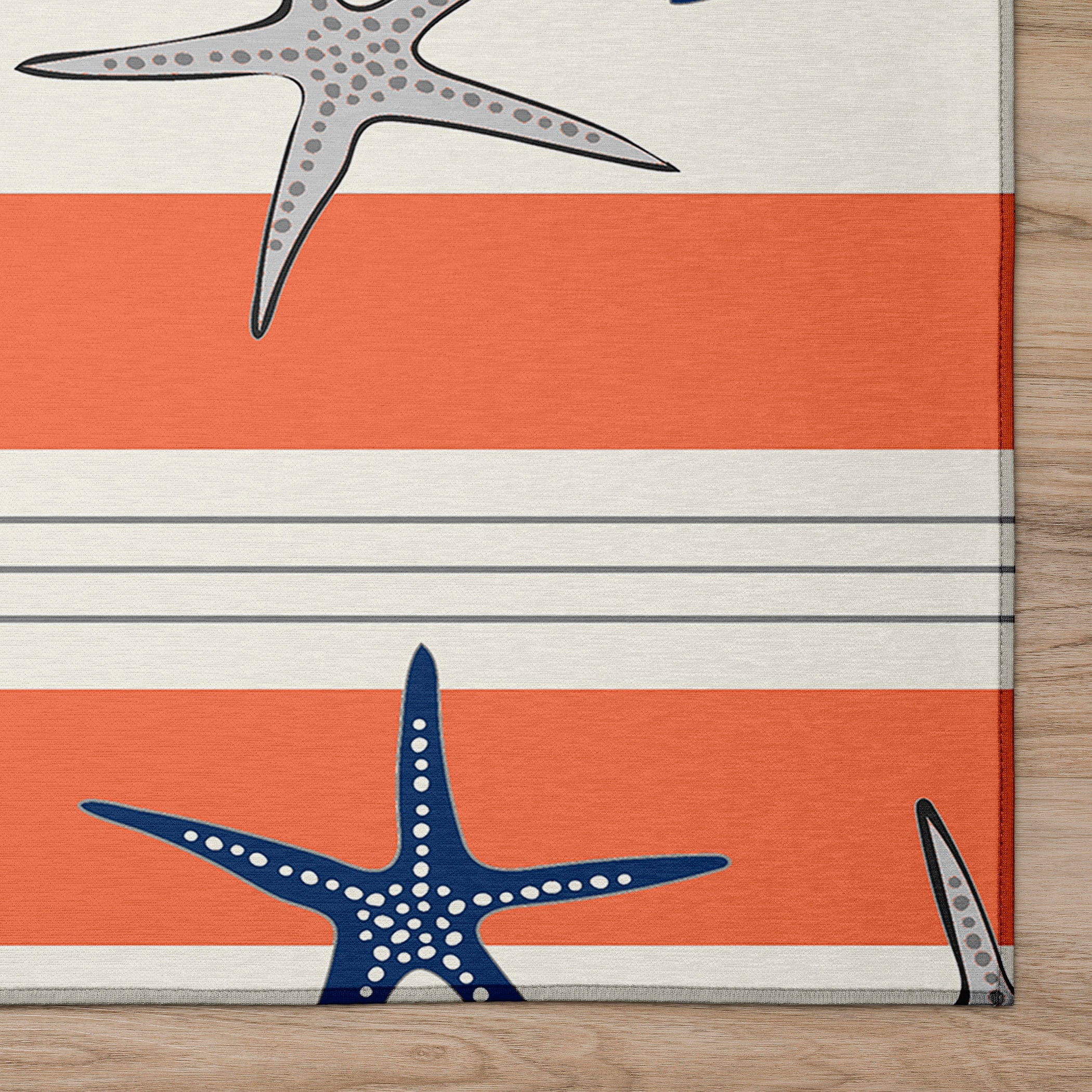 Addison Rugs Indoor/ Outdoor Surfside Starfish Stripes Washable Rug New ...