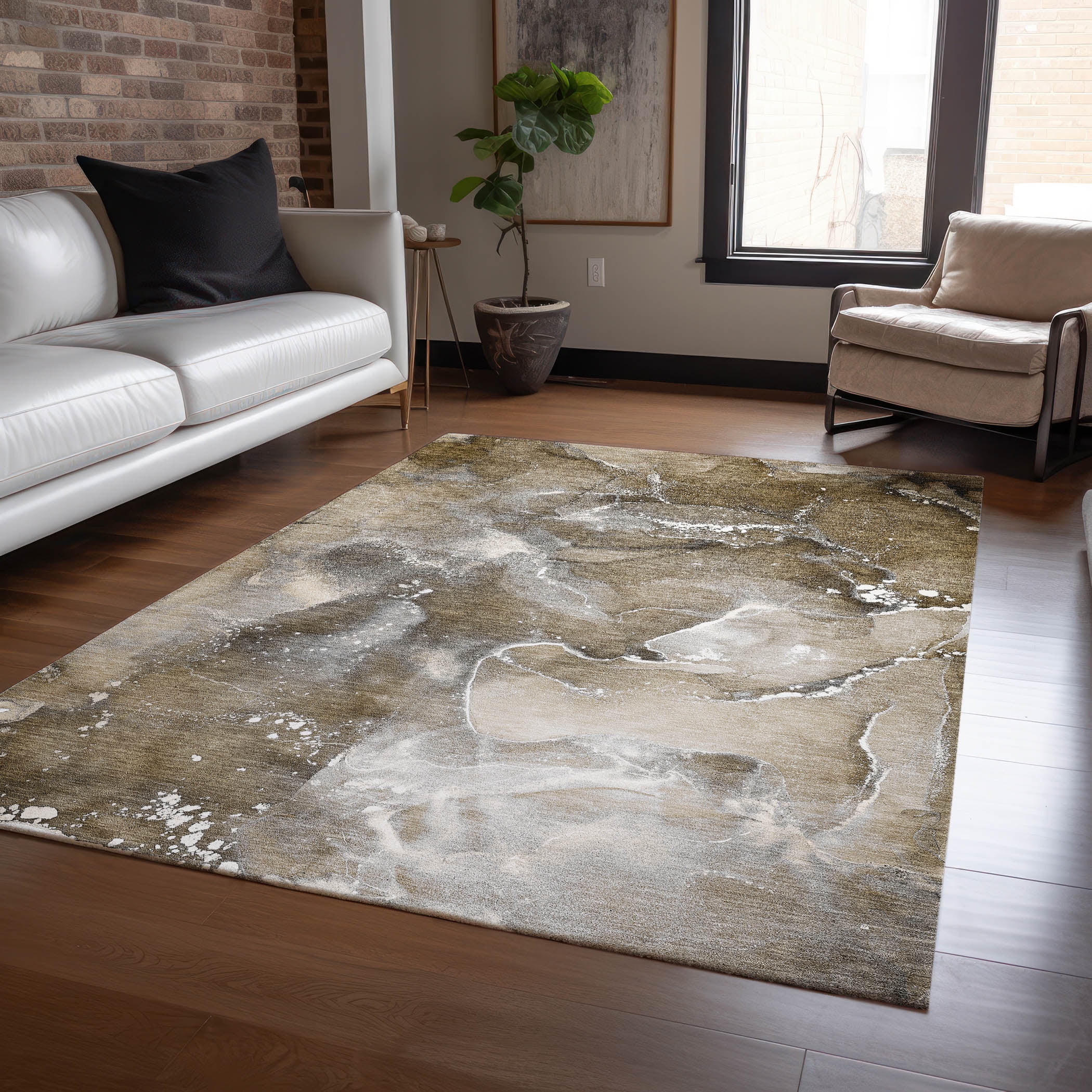 Chantille ACN518 Brown 3 x 5 Rug - Walmart.com