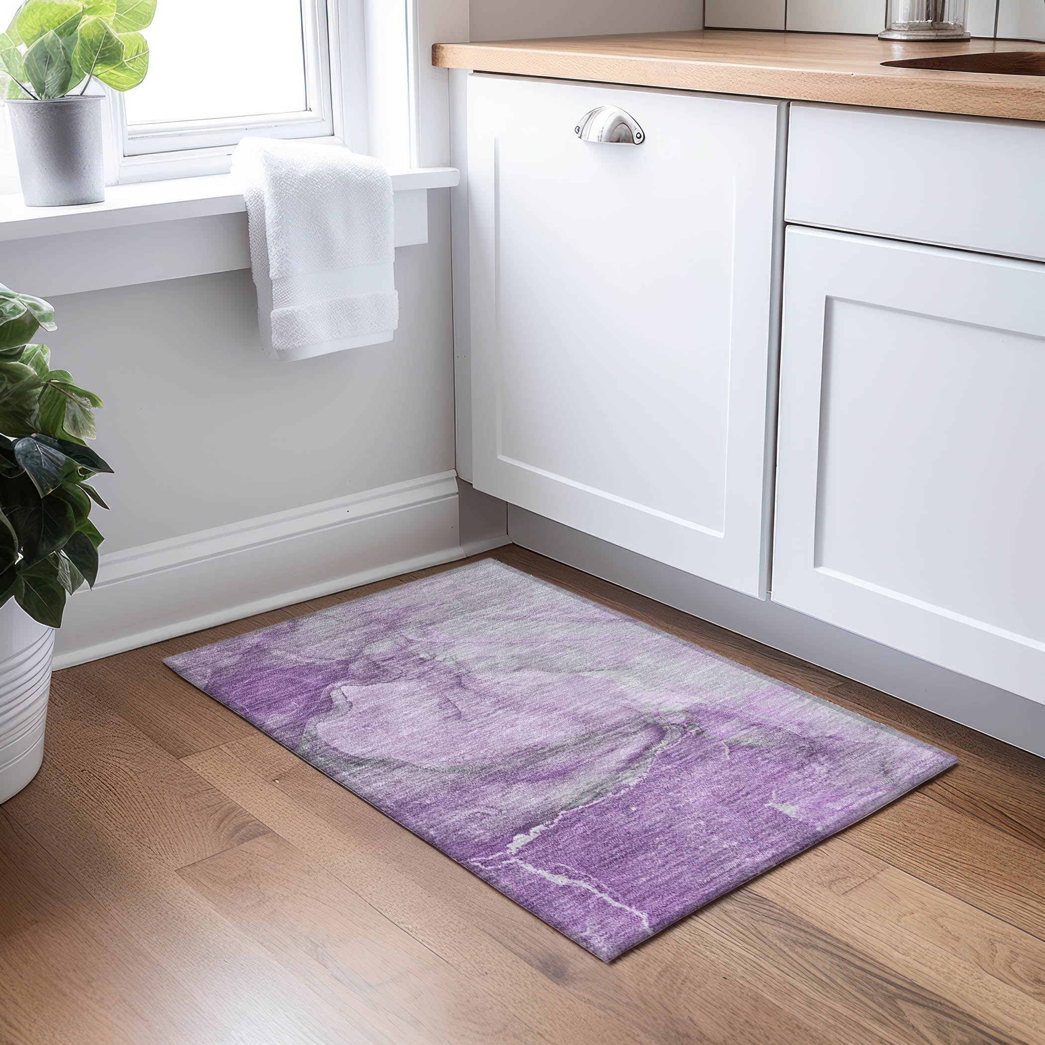 Addison Rugs Chantille Indoor/Outdoor Transitional Watercolors Lilac ...