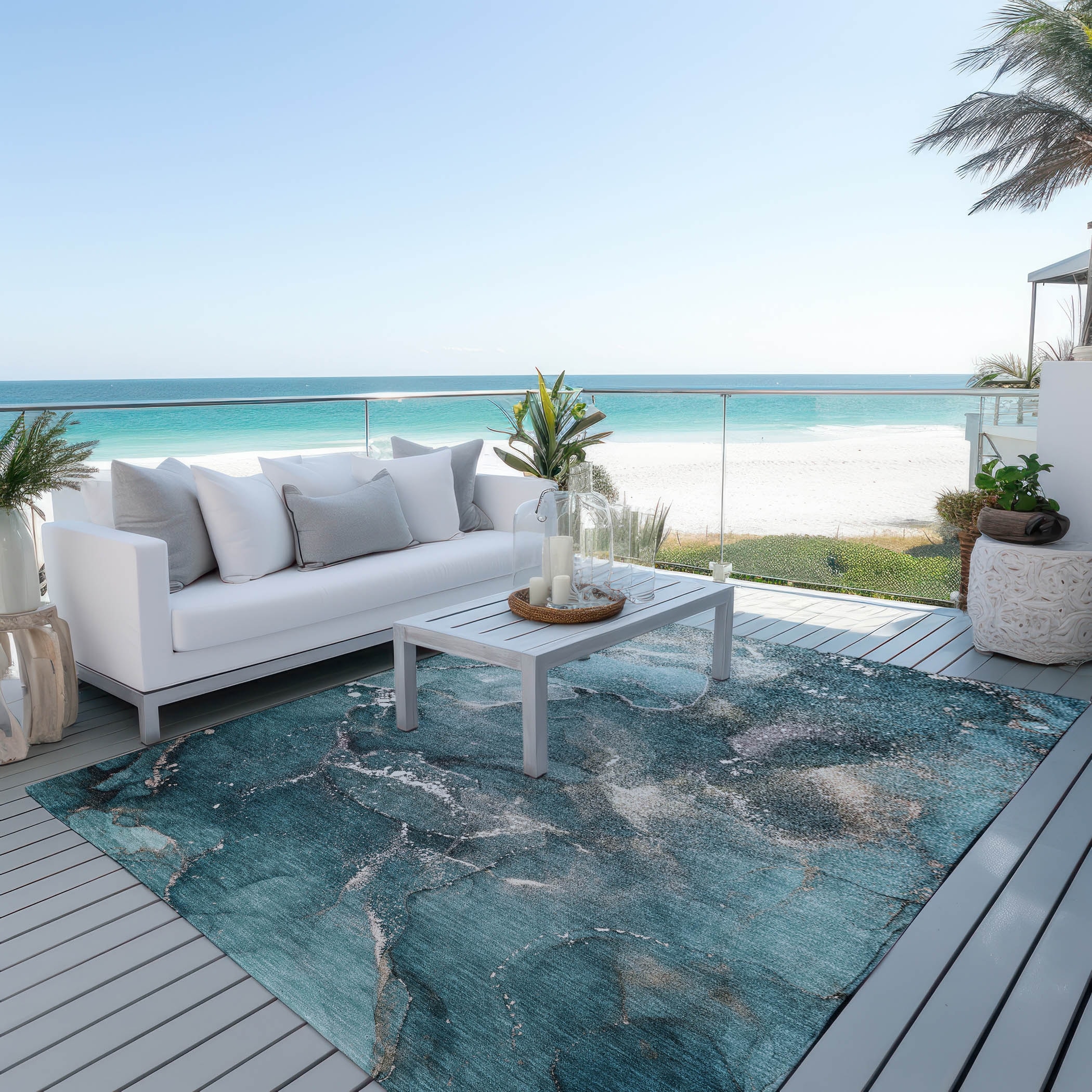 Chantille ACN518 Teal 10 x 14 Rug - Walmart.com